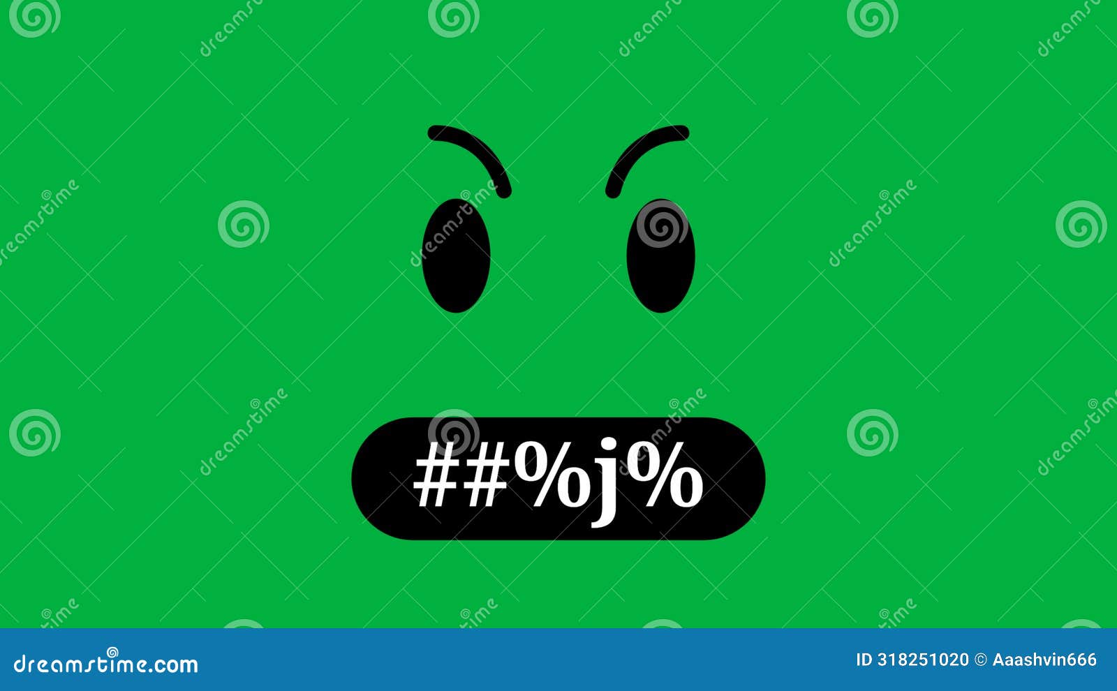 Swearing Word And Crying Face Emoji Stick Illustration Royalty-Free ...
