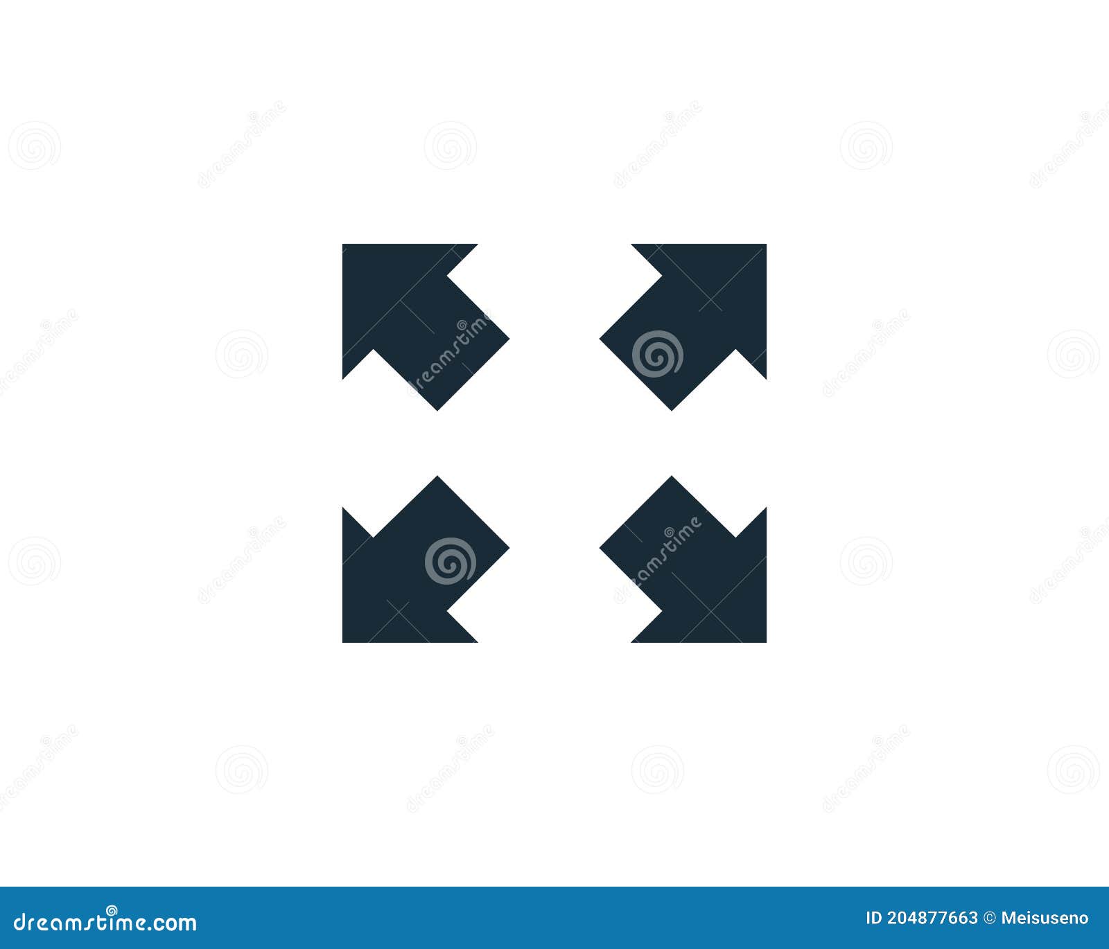 Full Screen Arrow Icon Vector Logo Template Illustration Design Stock ...