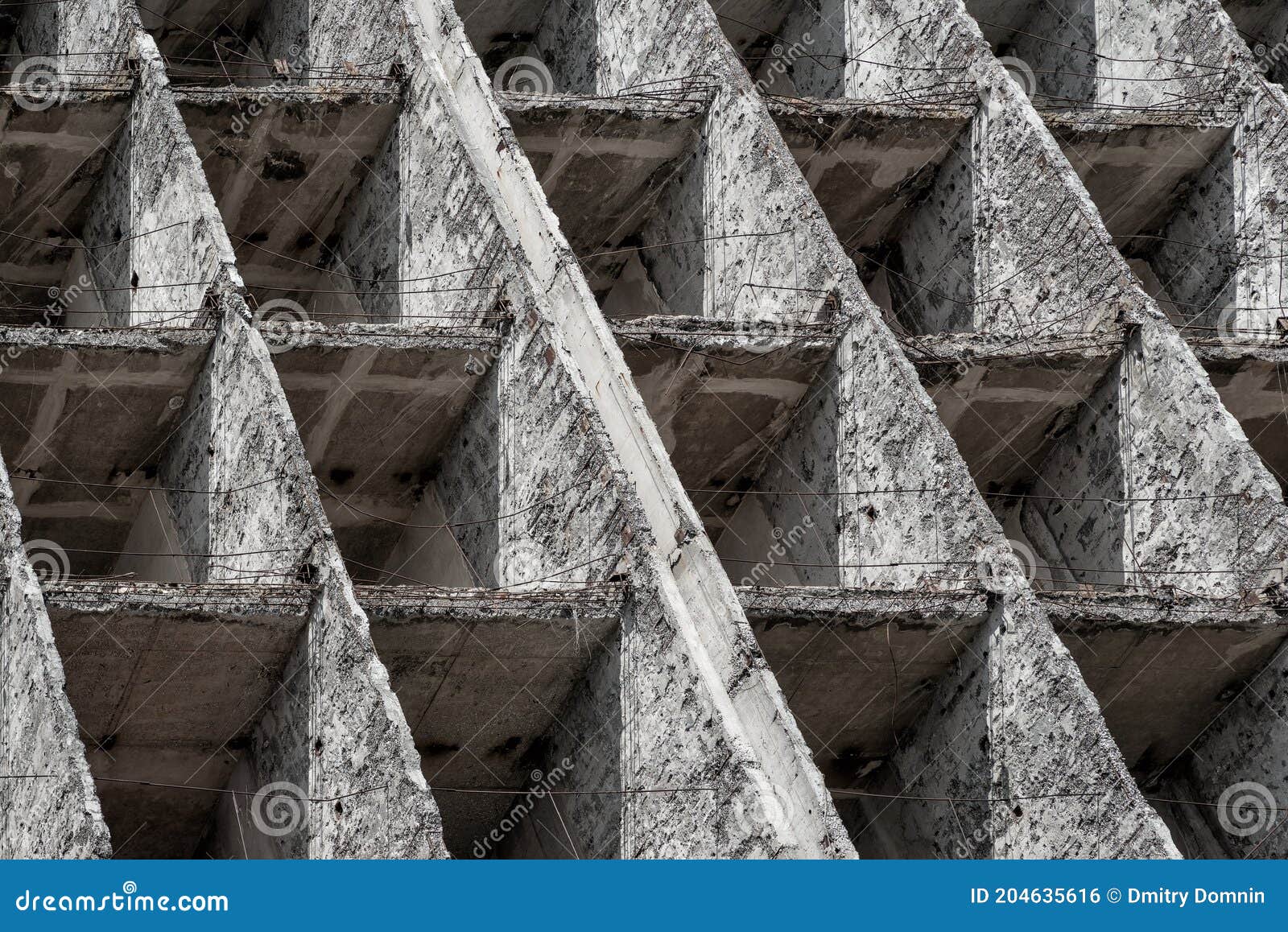 Full-screen Background - Fragment of the Facade of a Concrete ...