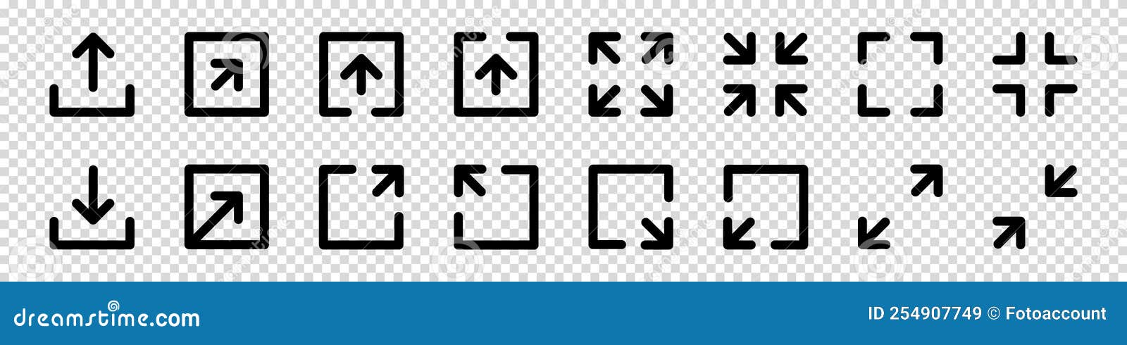 Full Screen, Big Small Size, Expand, Reduce, Minimize, Maximize, Frame ...
