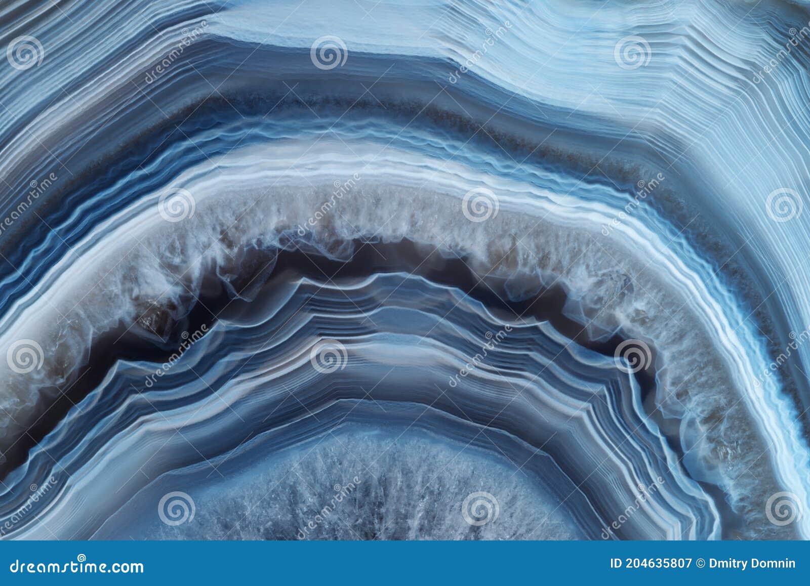 Full-screen Close-up Texture of Translucent White-blue Agate Stock ...