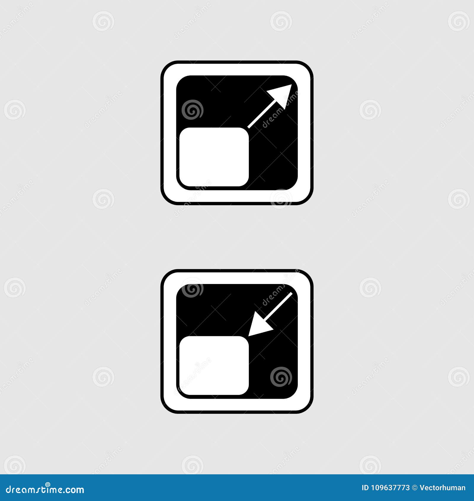 Full Screen and Exit Full Screen Icon Stock Vector - Illustration of ... Full Screen and Exit Full Screen Icon Stock Vector - Illustration of ...