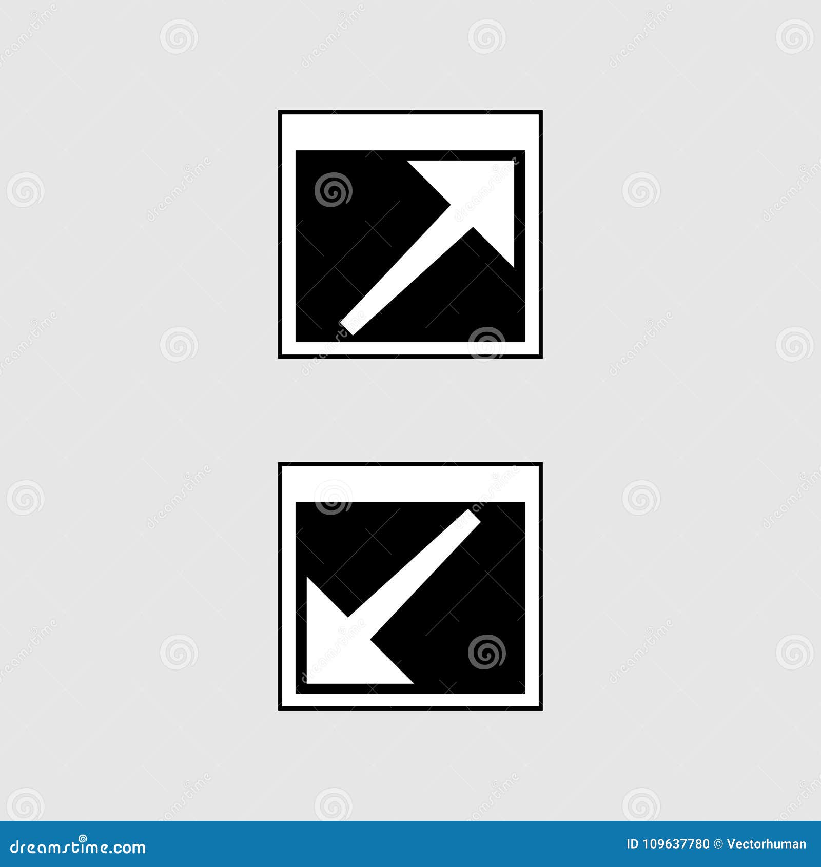 Full Screen and Exit Full Screen Icon Vector Stock Vector ...