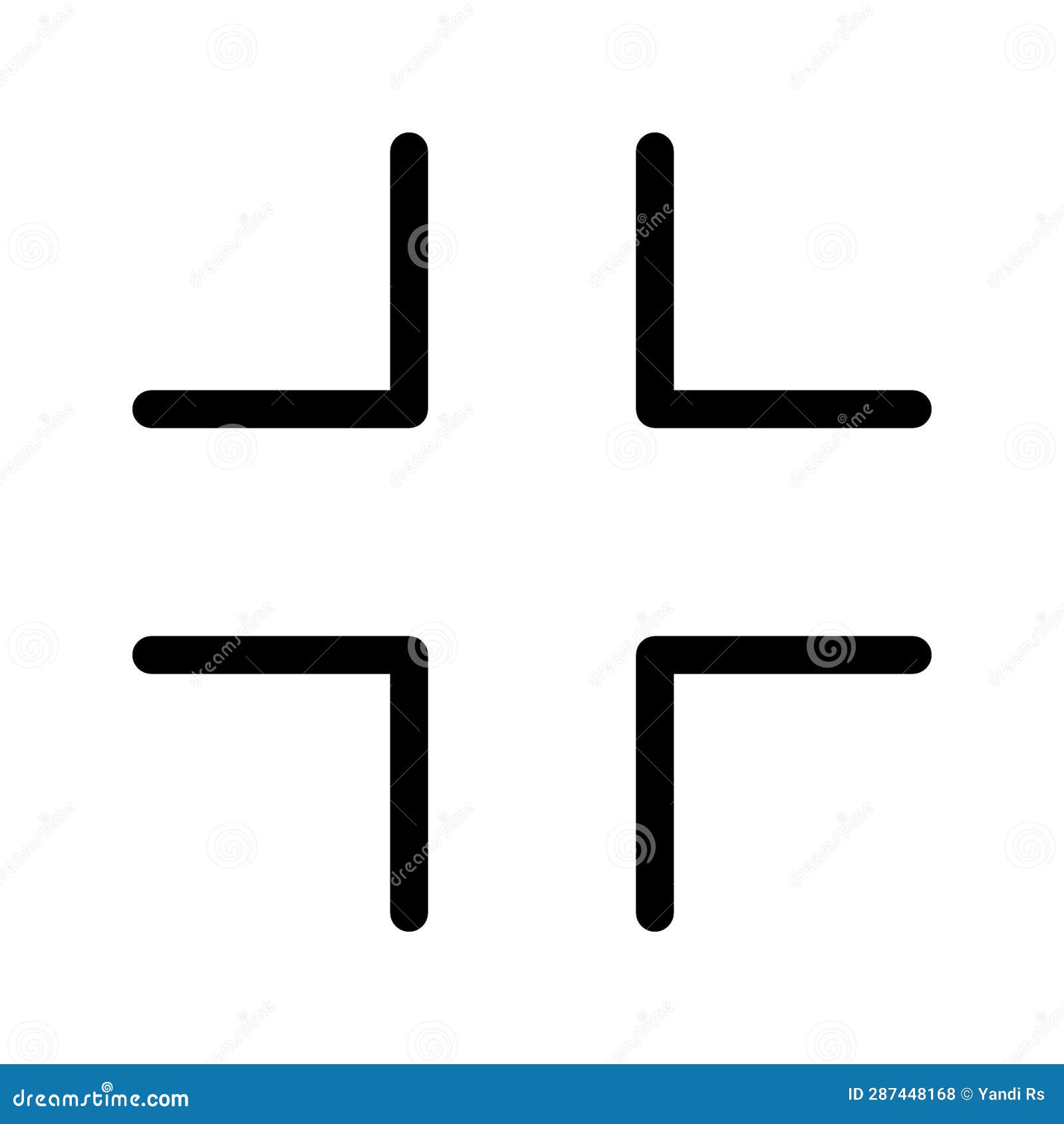 Full Screen Exit Icon Vector Symbol Design Illustration Stock ...