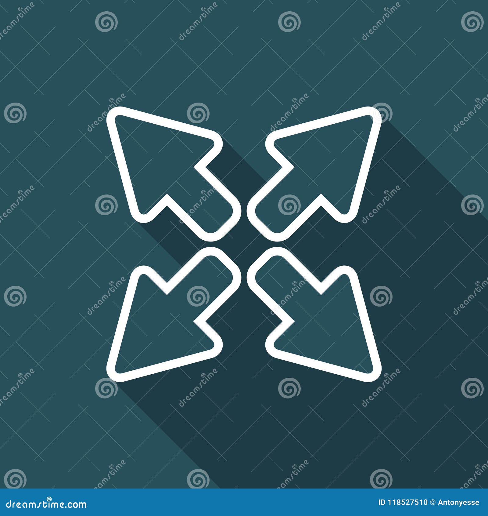 Full Screen Expand Button - Vector Flat Icon Stock Vector ... Full Screen Expand Button - Vector Flat Icon Stock Vector ...