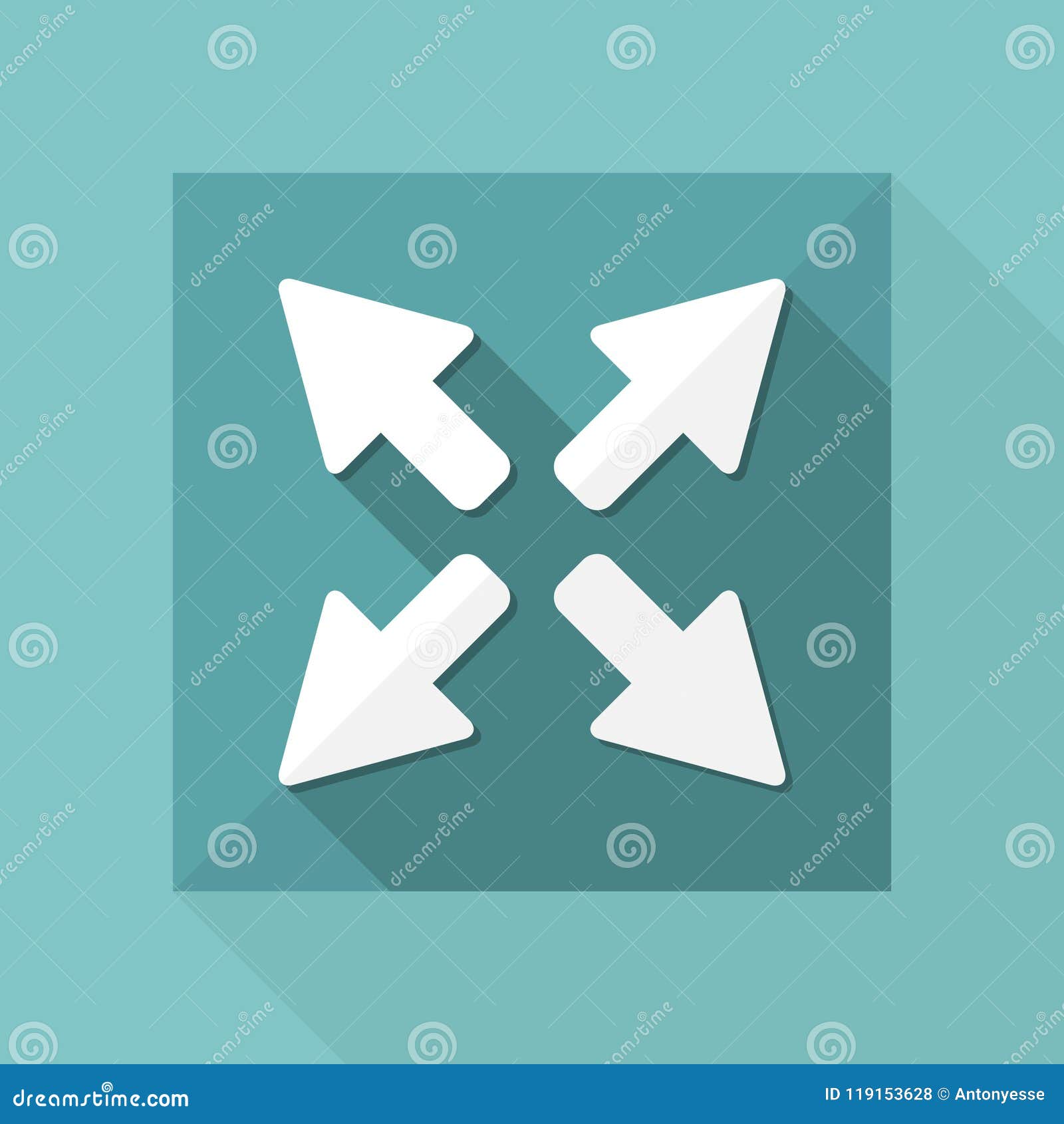 Full Screen Expand Button - Vector Flat Icon Stock Vector ... Full Screen Expand Button - Vector Flat Icon Stock Vector ...