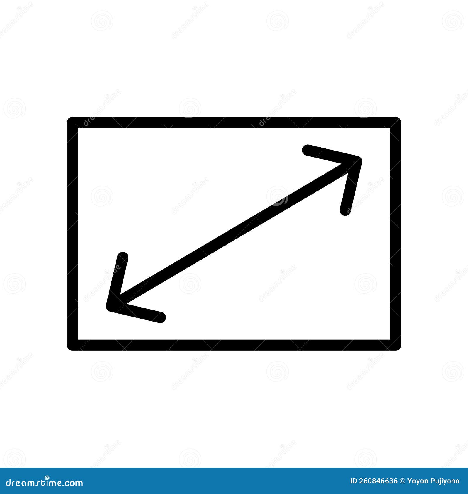 Full Screen Icon with Arrows Stock Vector - Illustration of simple ...