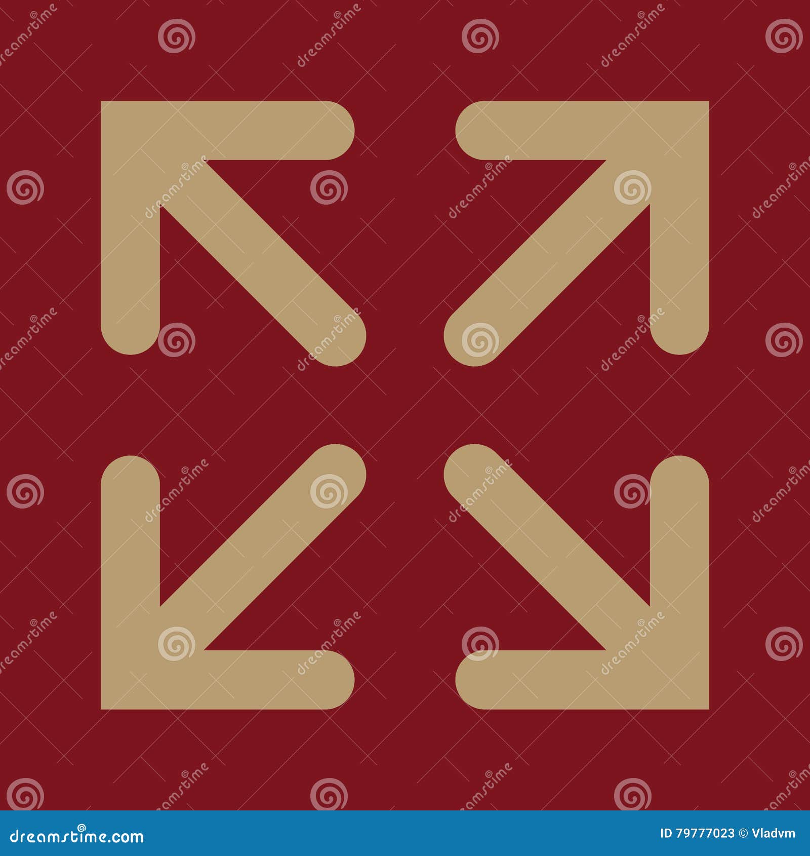 The Full Screen Icon. Arrows Symbol Stock Vector - Illustration of ...