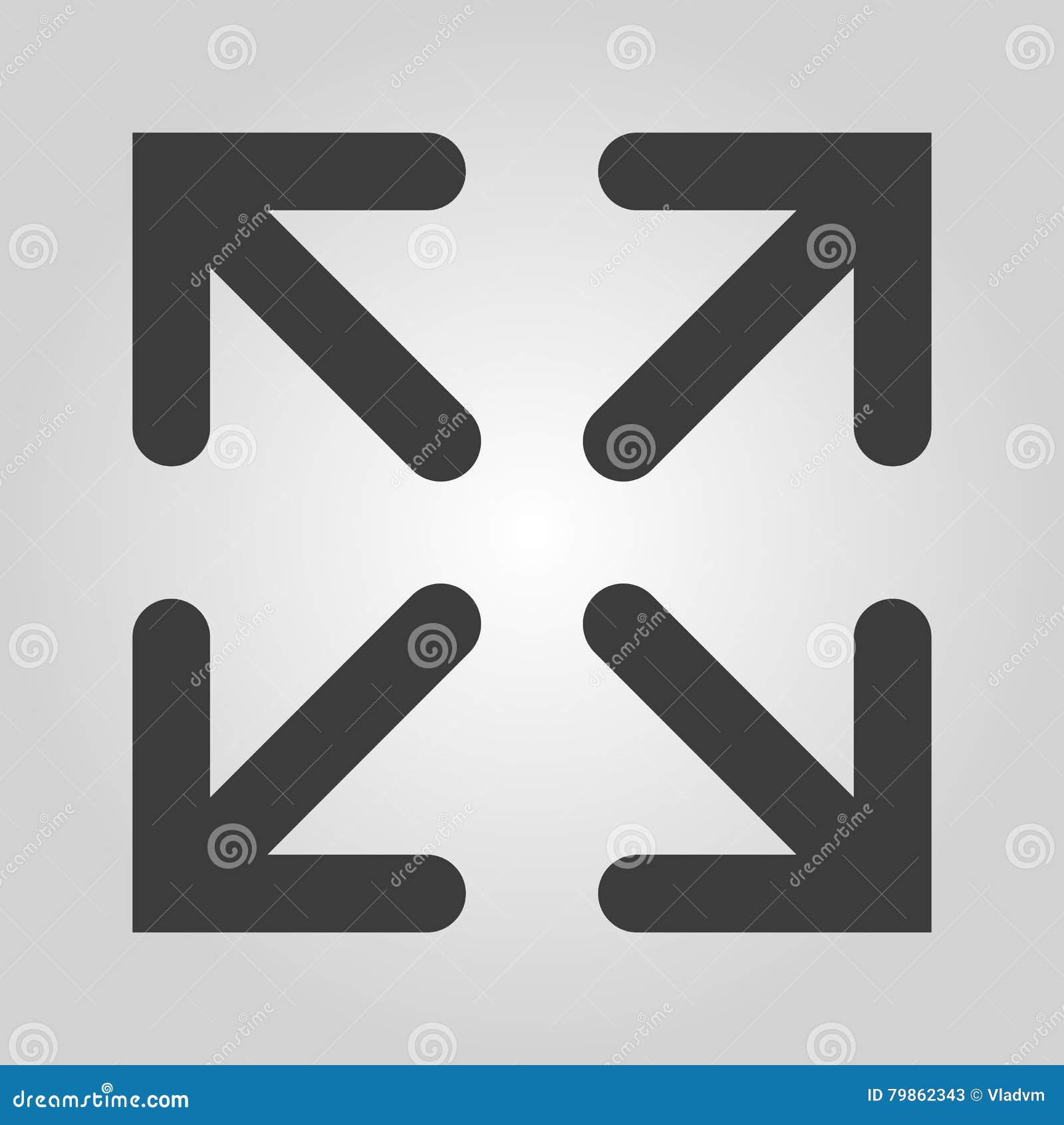 The Full Screen Icon. Arrows Symbol Stock Vector - Illustration of ...