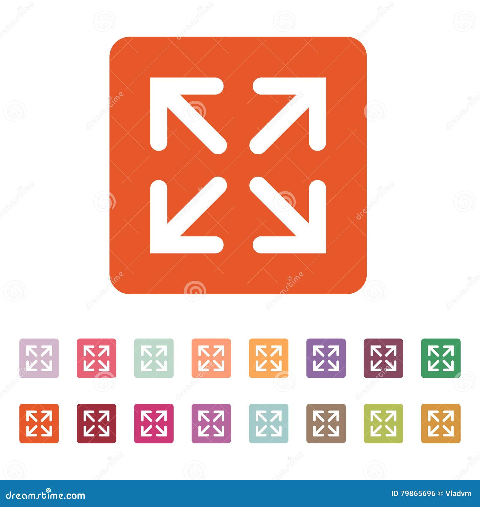 The Full Screen Icon. Arrows Symbol Stock Vector - Illustration of full ...