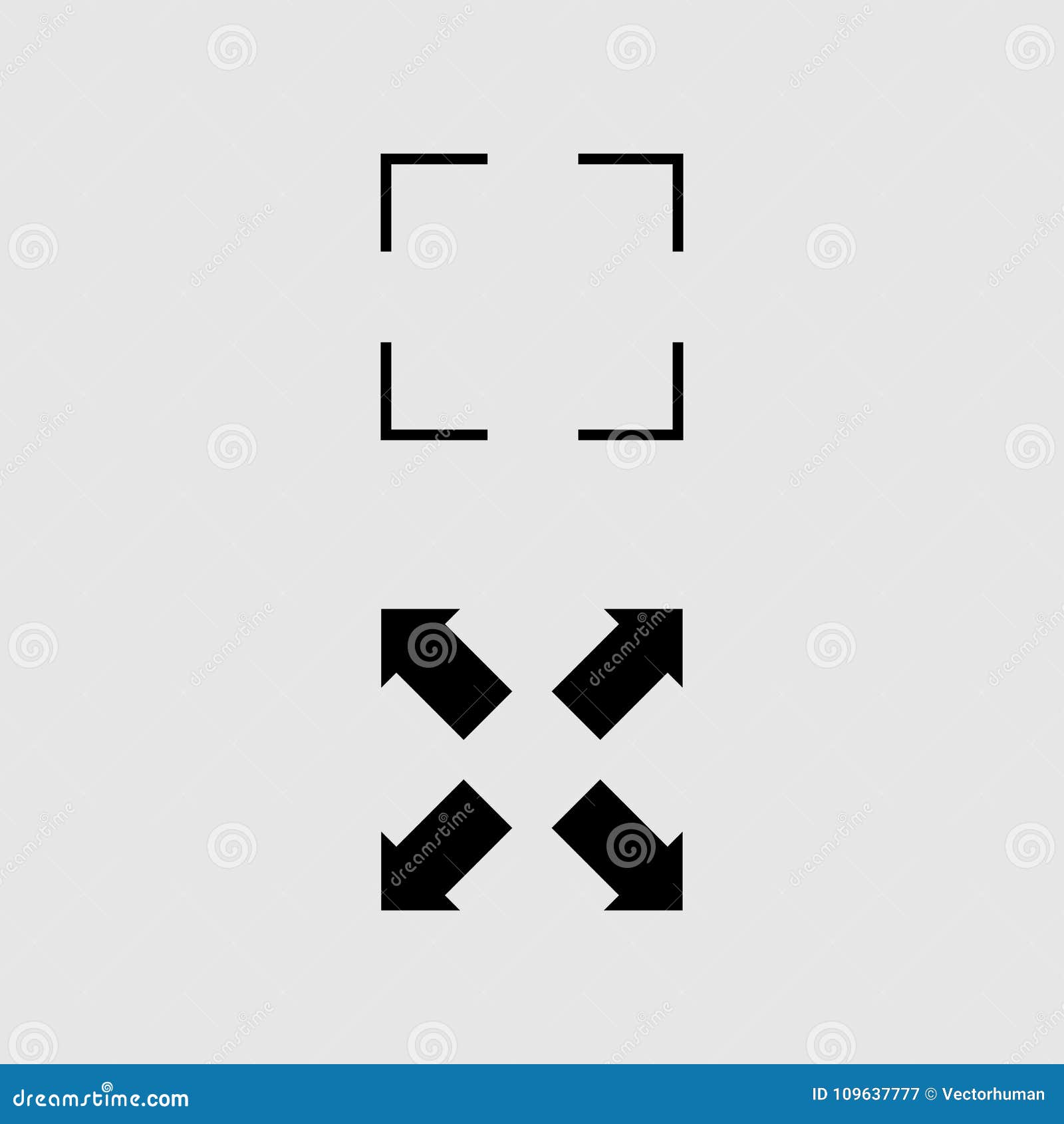 Full screen icon stock vector. Illustration of computer - 109637777