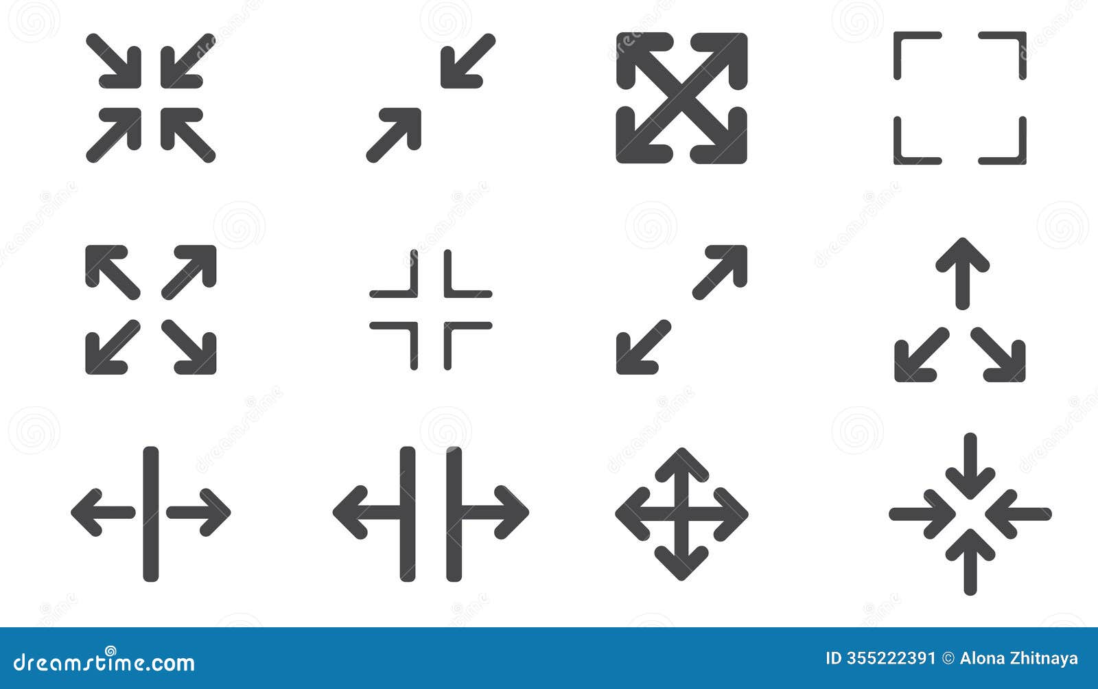 Full Screen Icon Interface Menu Cursor Bitton, Application Size Control ...