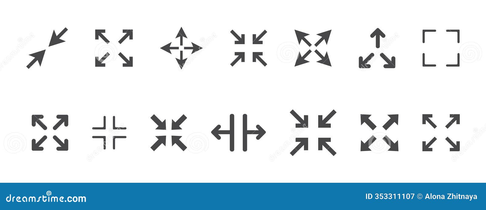 Full Screen Icon Interface Menu Cursor Bitton, Application Size Control ...