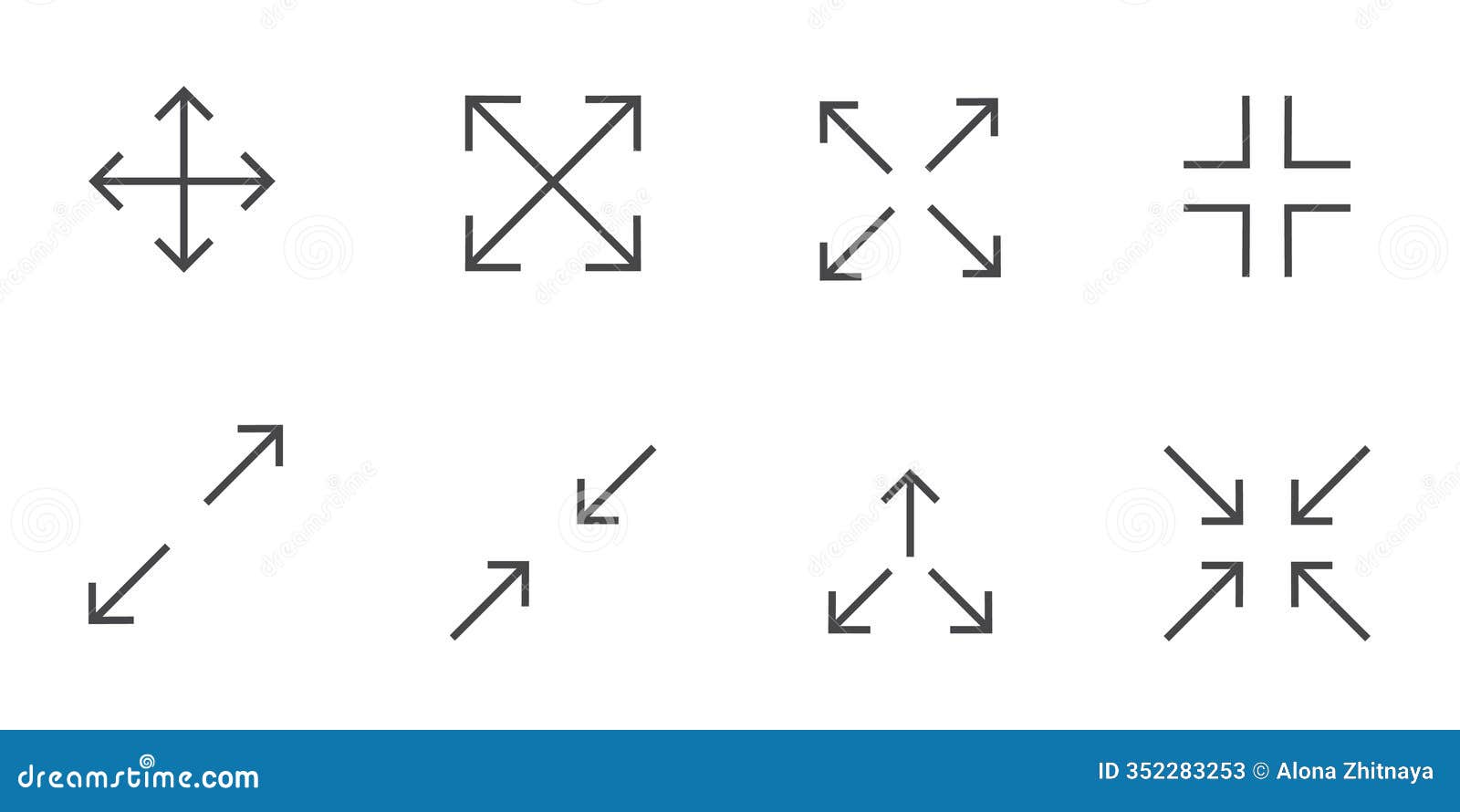 Full Screen Icon Interface Menu Cursor Bitton, Application Size Control ...