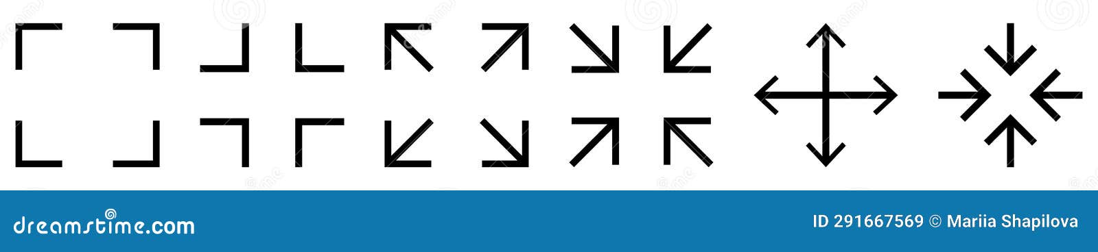 Full screen icon set stock vector. Illustration of scalable - 291667569