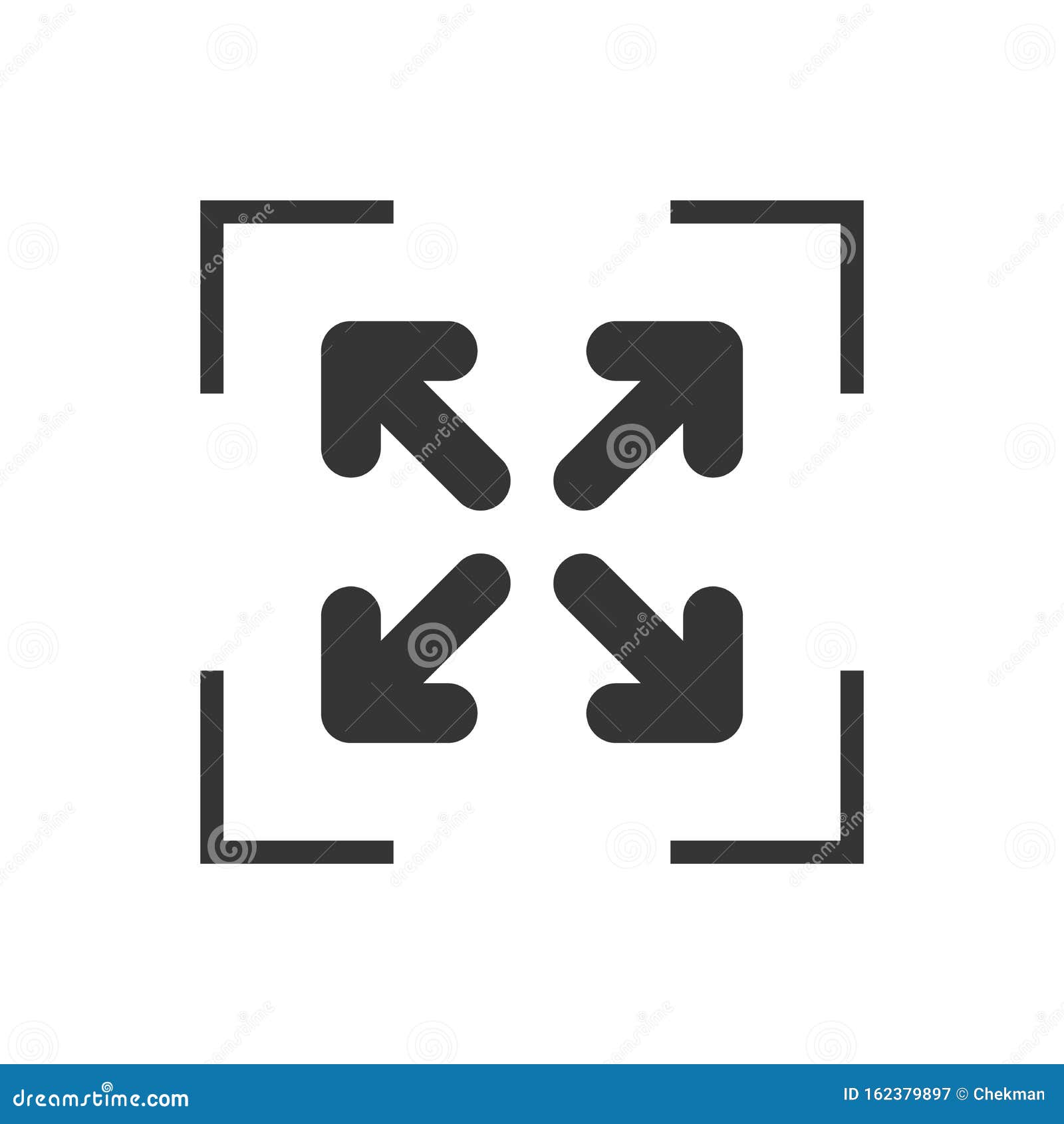 Full screen icon - vector stock illustration. Illustration of sign ...