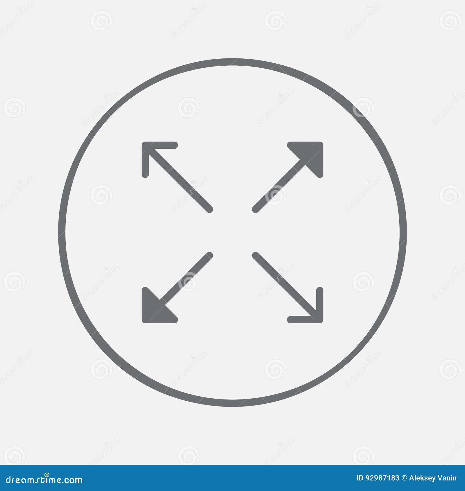 Full Screen Icon Vector, Solid Illustration, Pictogram Isolated on Gray ...