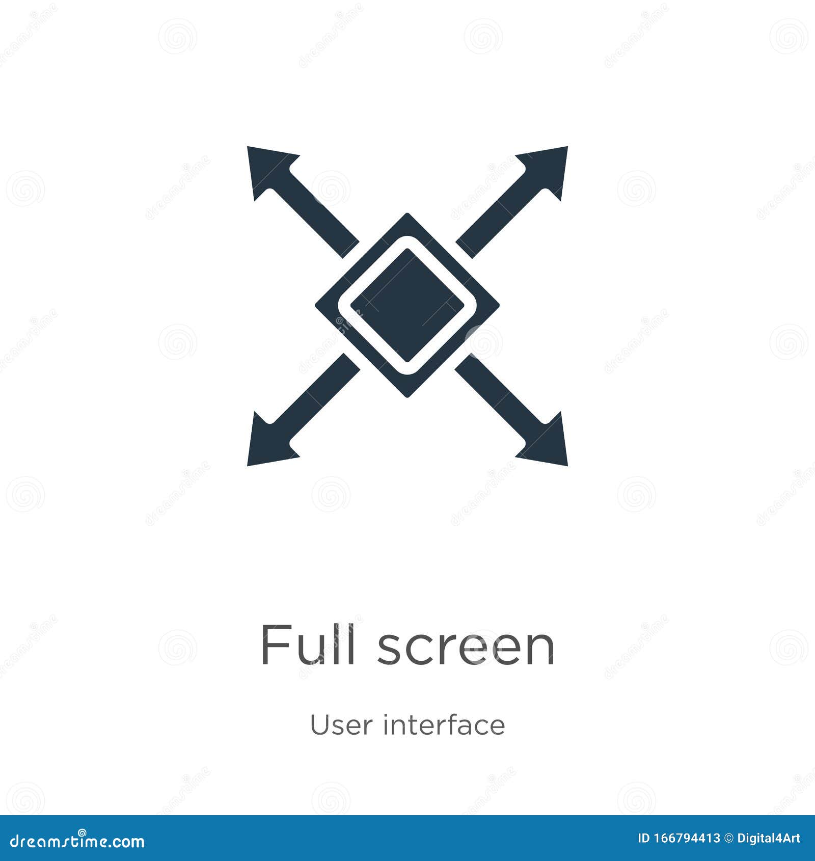 Full Screen Icon Vector. Trendy Flat Full Screen Icon from User ...