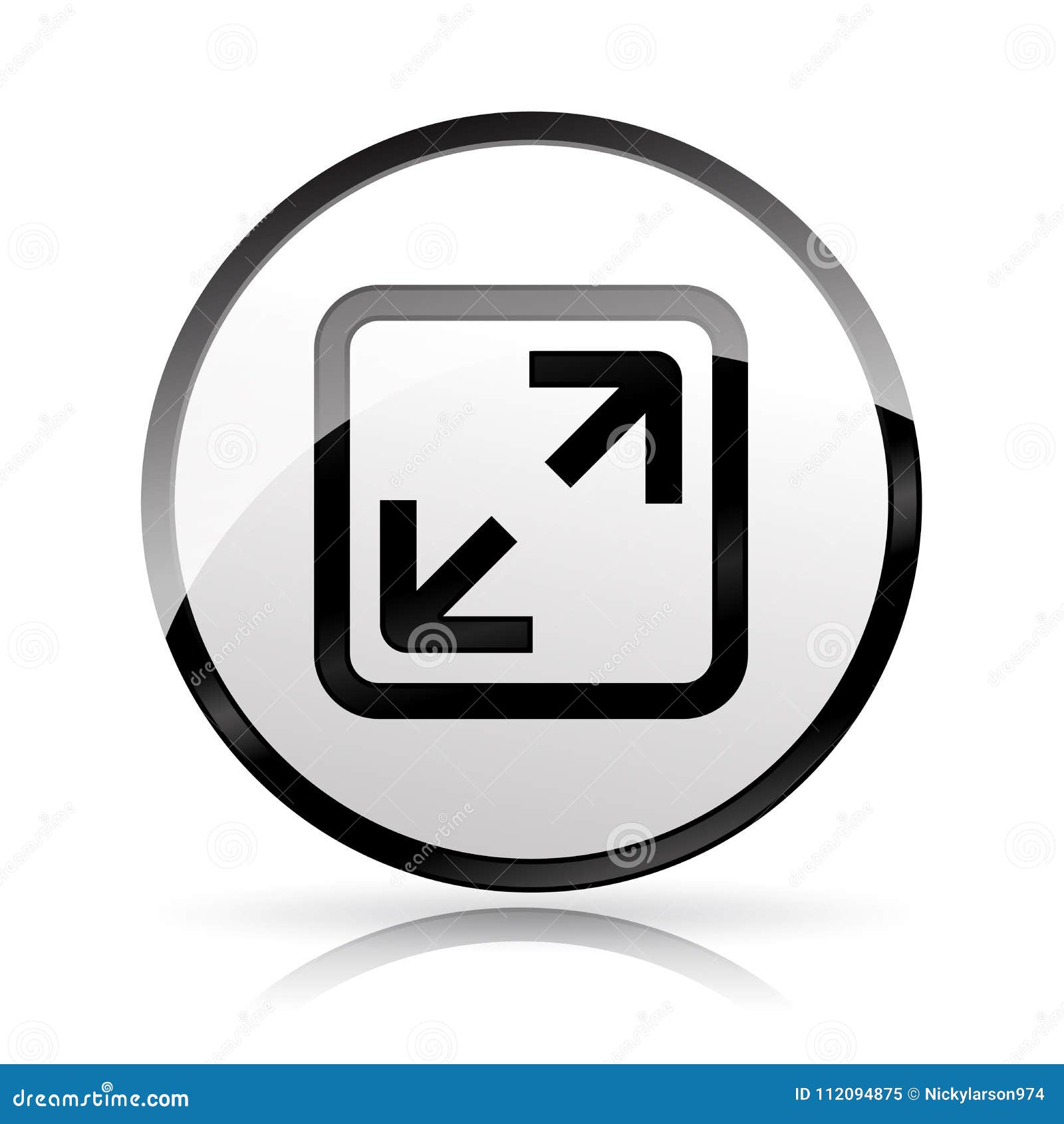 Full Screen Icon on White Background Stock Vector - Illustration of ...