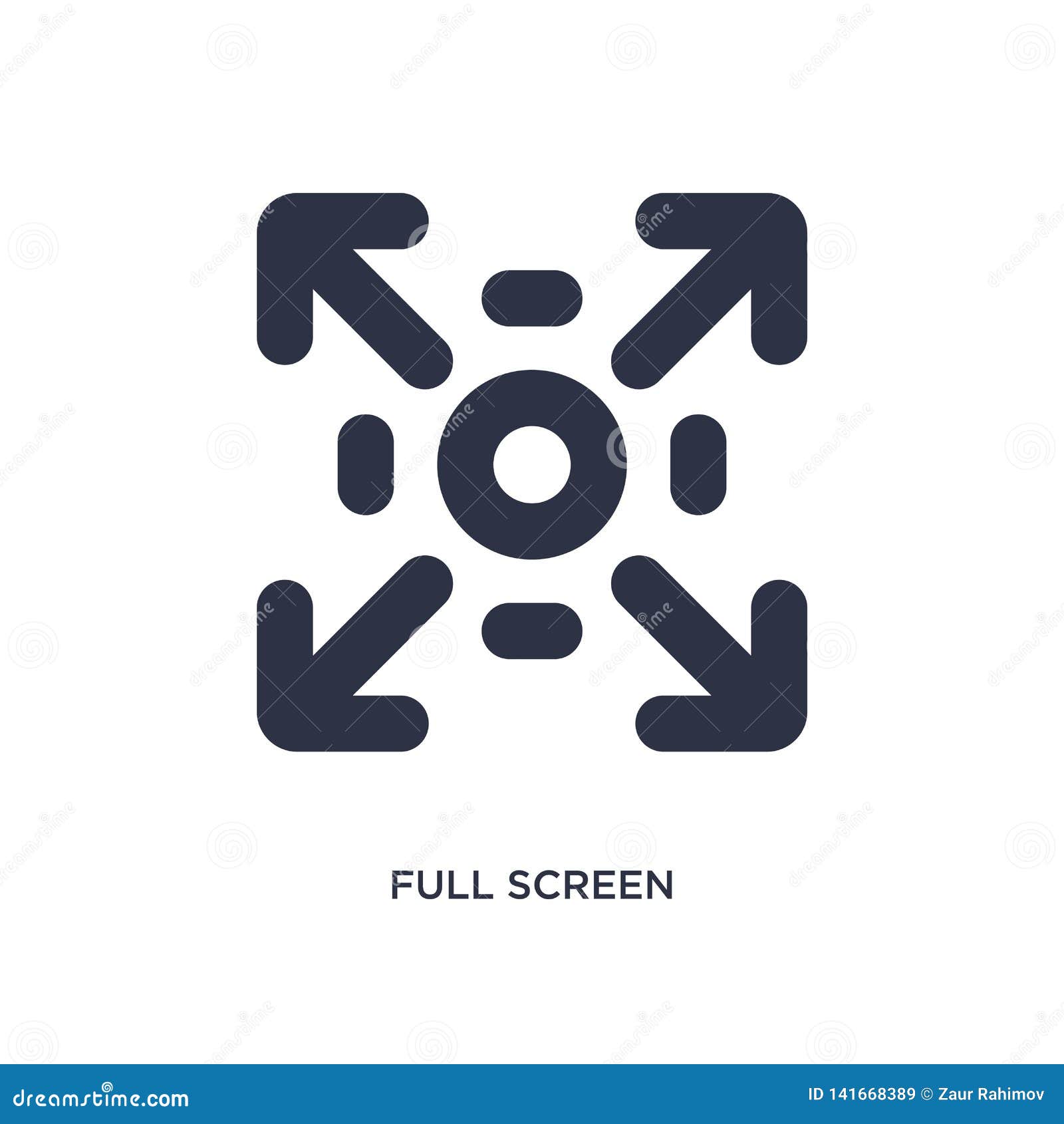 Full Screen Icon on White Background. Simple Element Illustration from ...