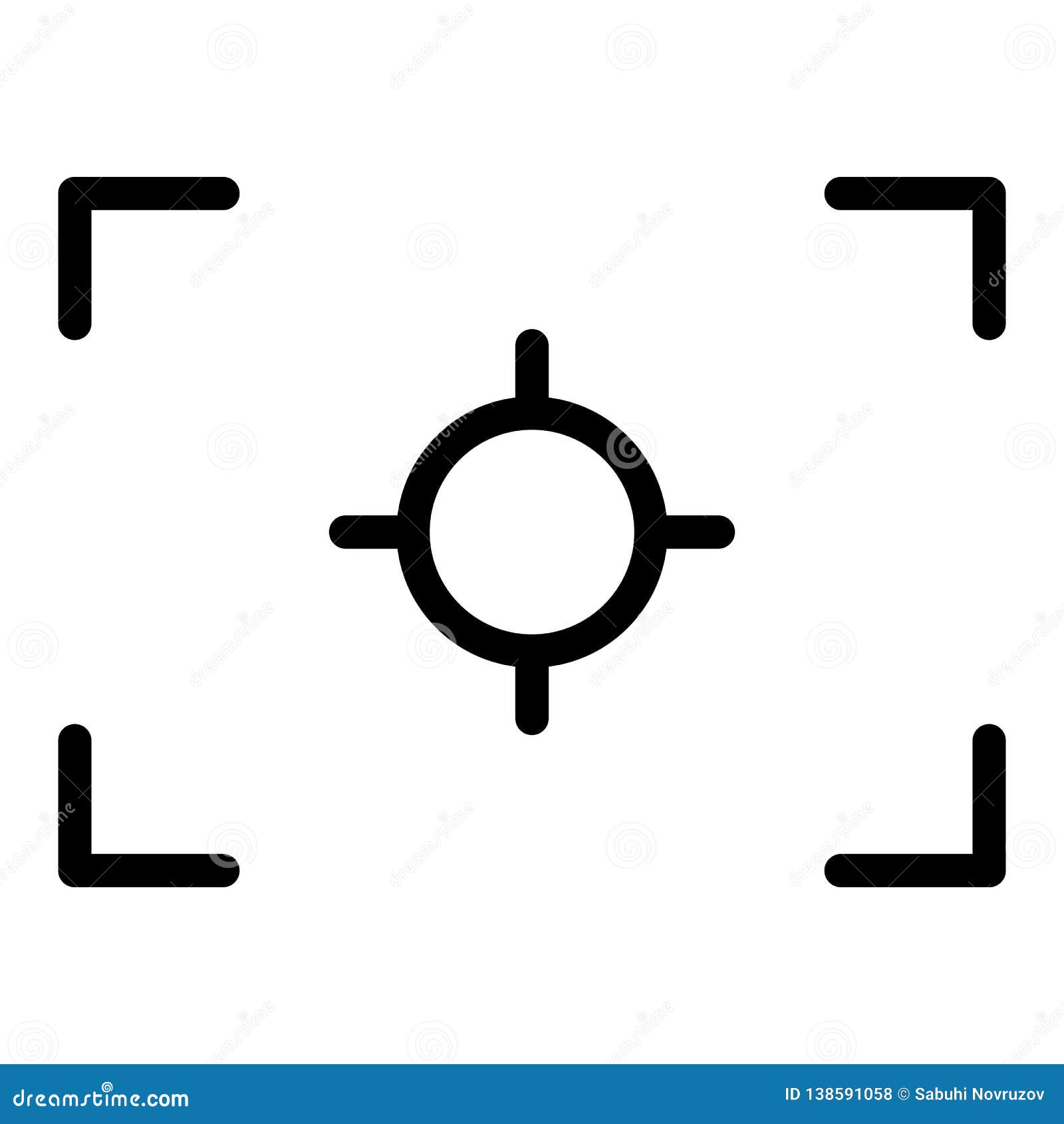 Full Screen Line Icon. Frame Vector Illustration Isolated on White ...