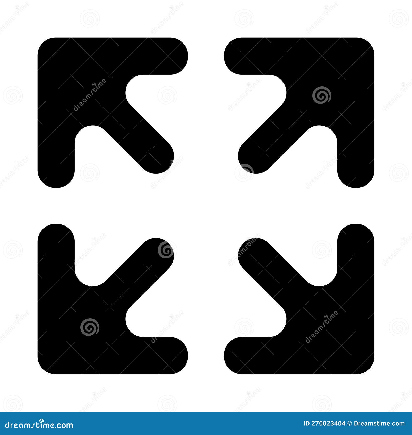 Full screen mode icon stock illustration. Illustration of arrow - 270023404