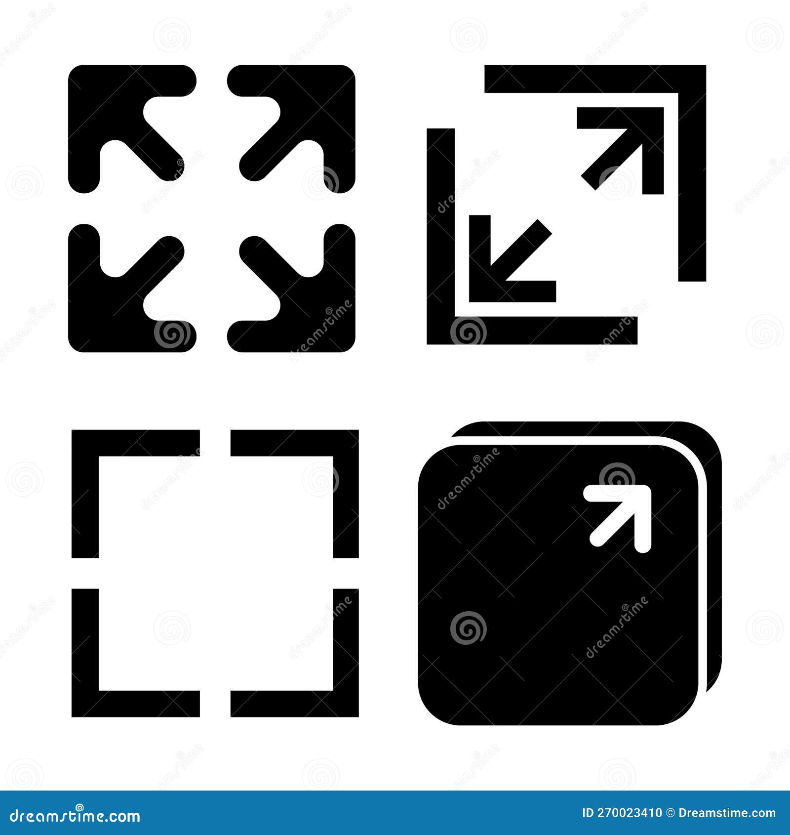 Full screen mode icon stock illustration. Illustration of silhouette ...