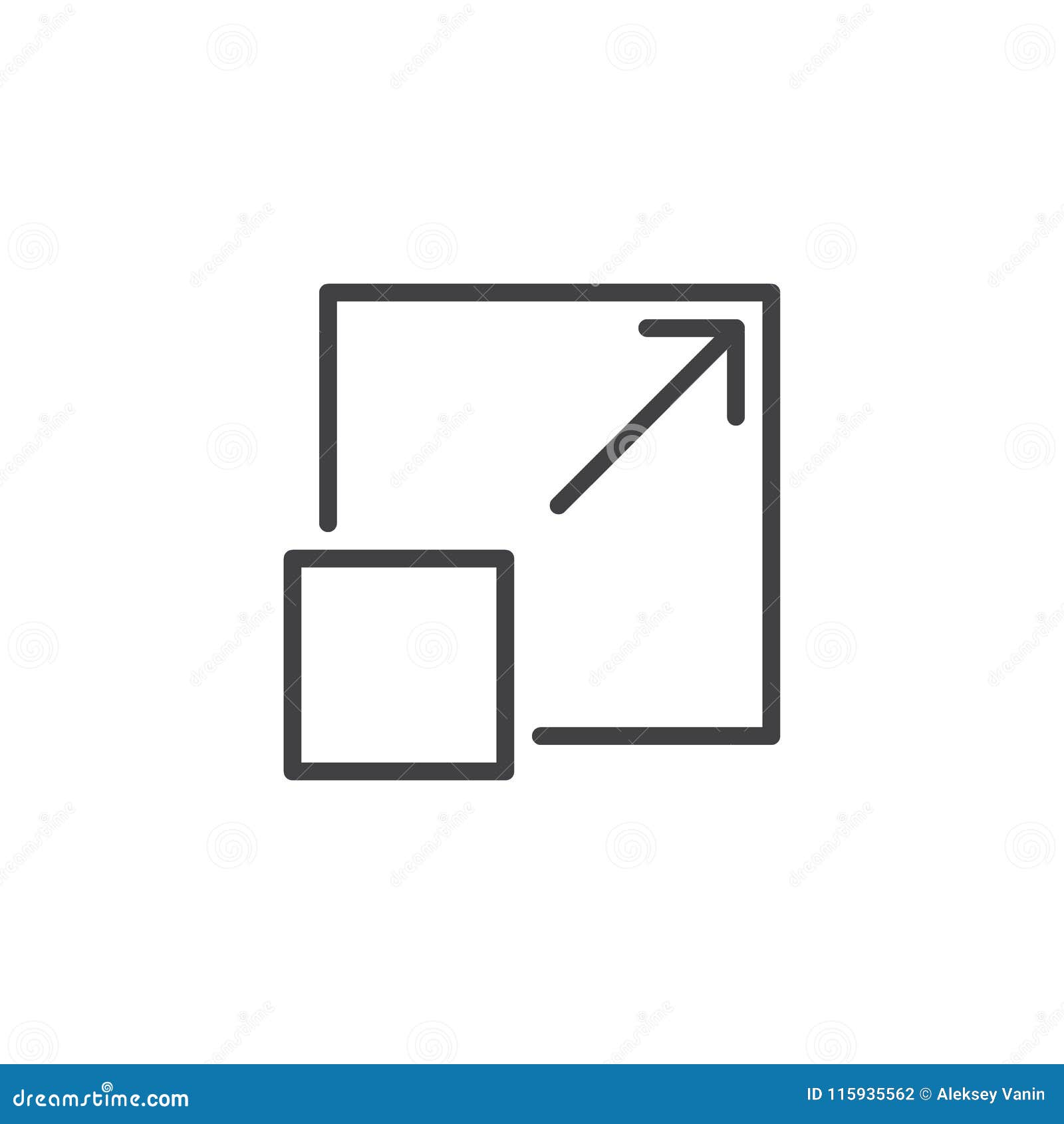 Full Screen Button Vector Icon. Maximize,arrow Symbol. Flat Vector Sign ...