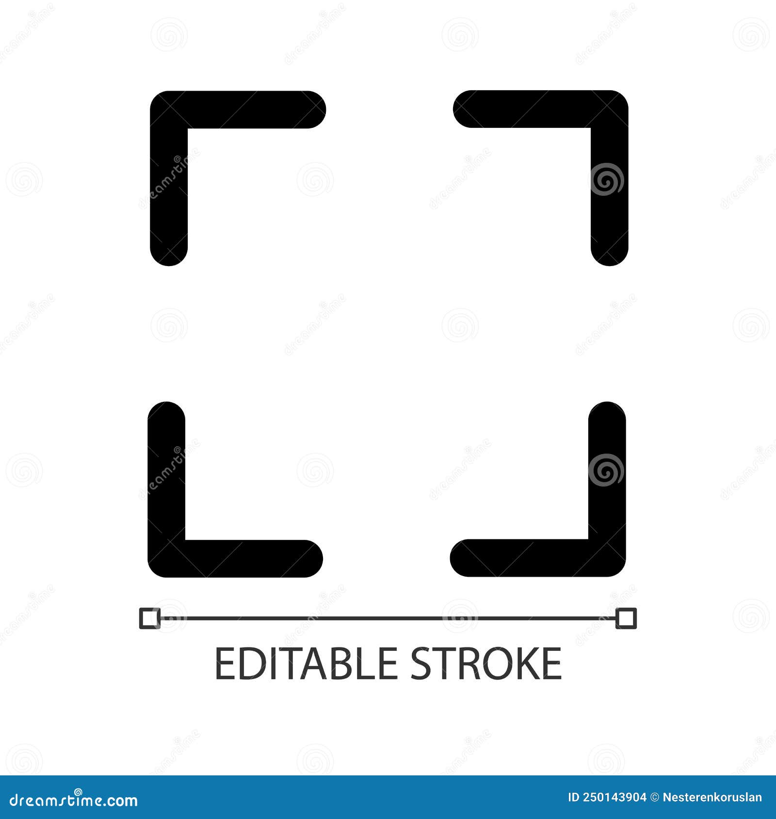 Full Screen Mode White Linear Ui Icon Stock Vector - Illustration of ...