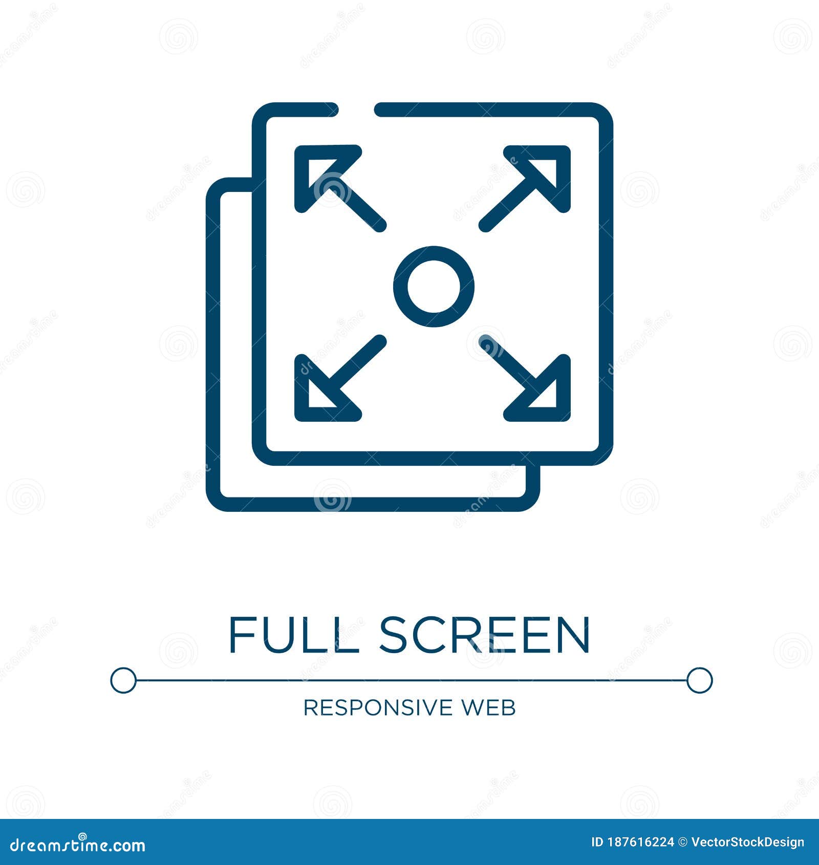 Full Screen Symbol Icon. Linear Vector Illustration from Responsive Web ...