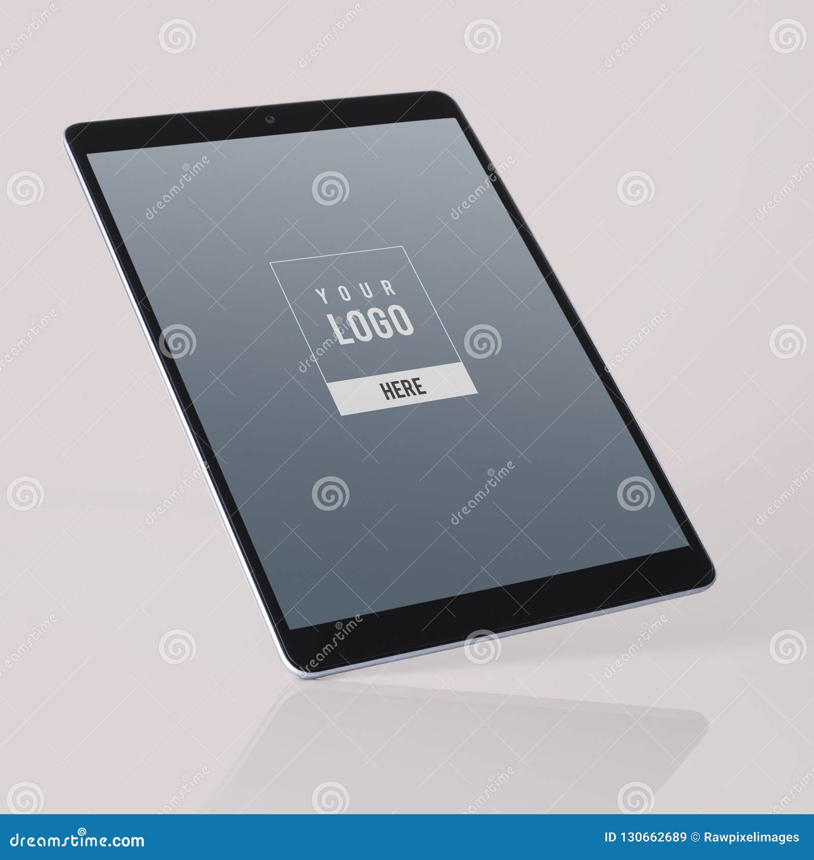 Full Screen Tablet Mockup Design Stock Illustration - Illustration of ...