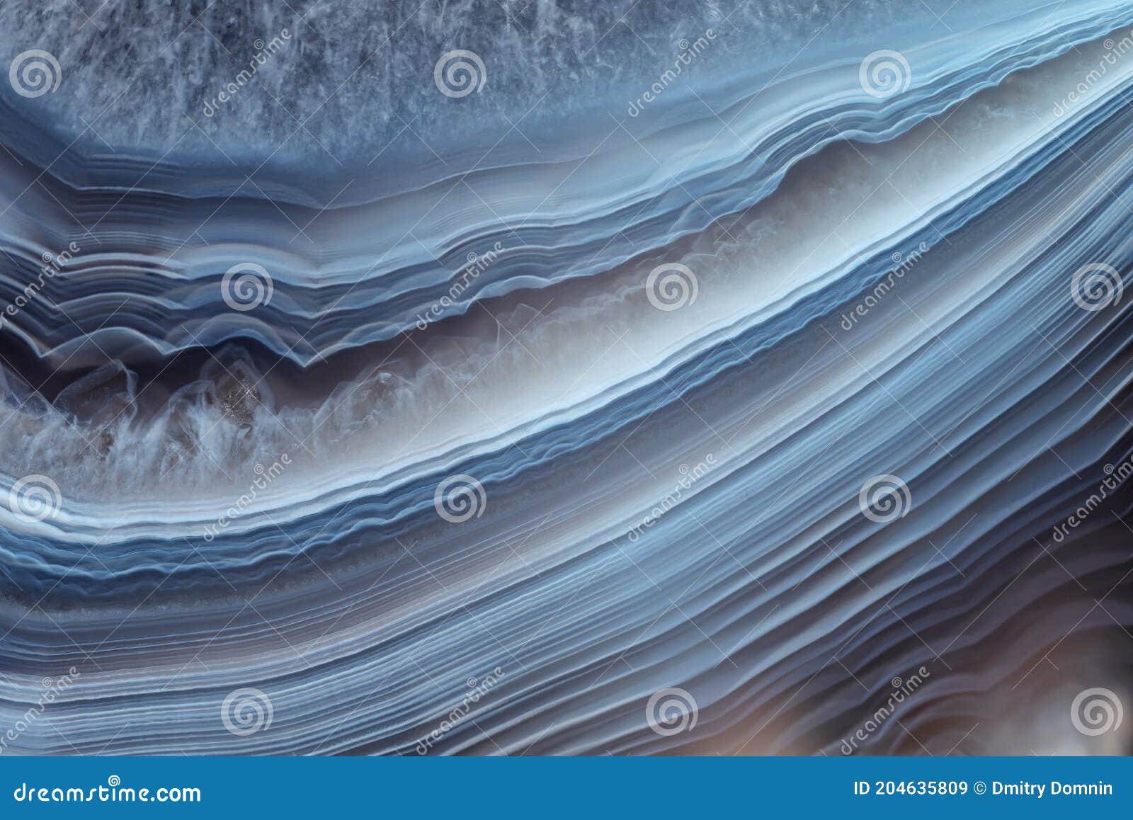 Full-screen Texture of Blue Striped Agate Stock Image - Image of ...