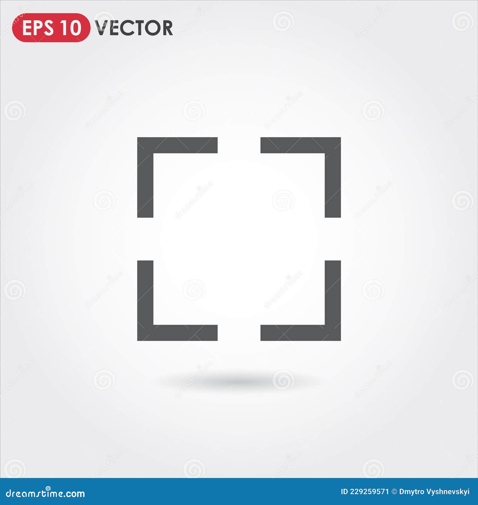 Full Screen Ui Web Button. Vector Icon Stock Vector - Illustration of ...