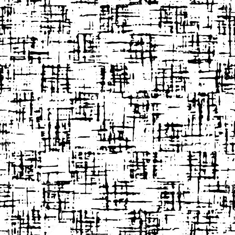 Full Seamless Abstract Distressed Pattern. Monochrome Vector Stock ...