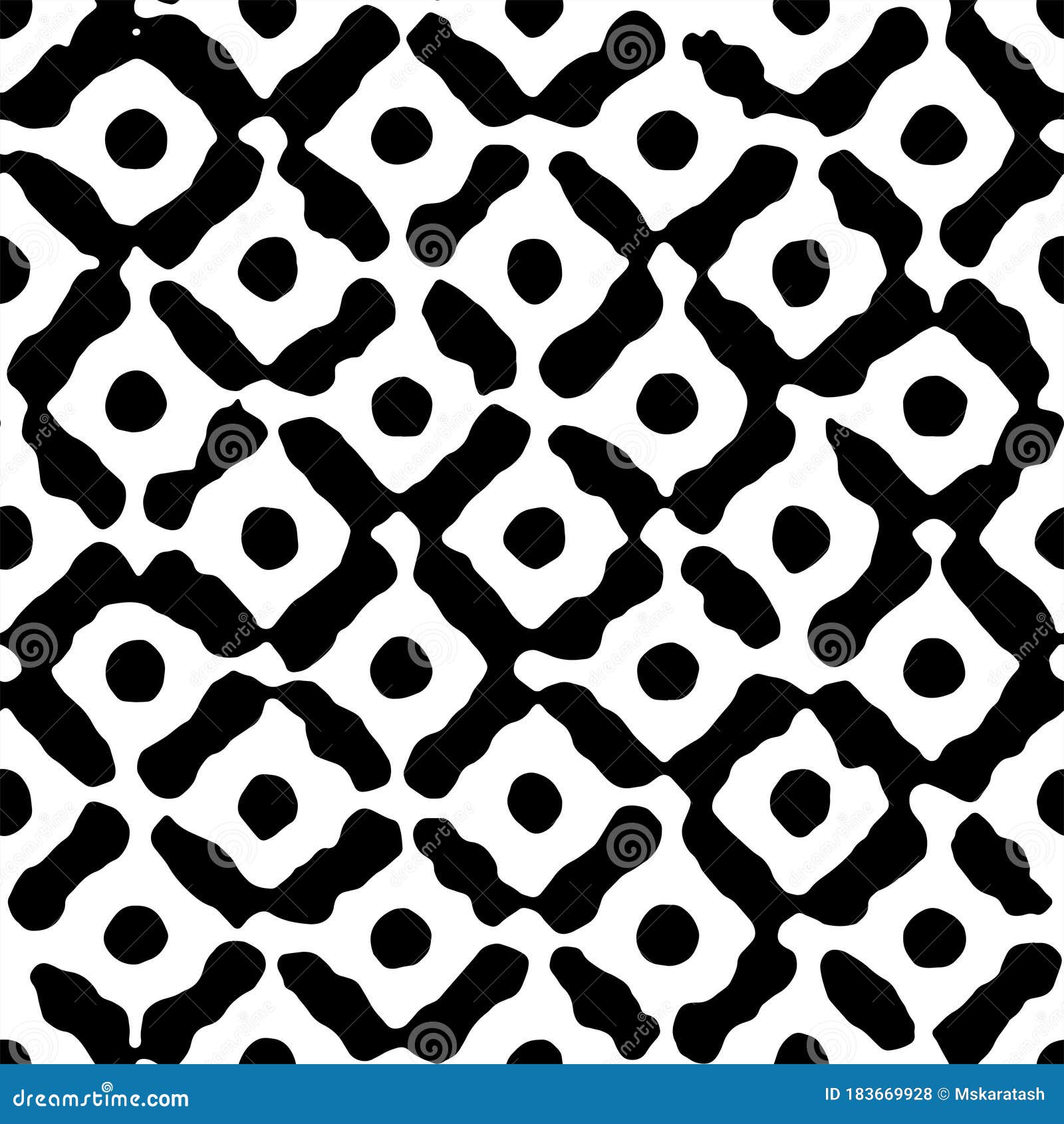 Full Seamless Damaged Decorative Pattern Vector. Classic Black and ...