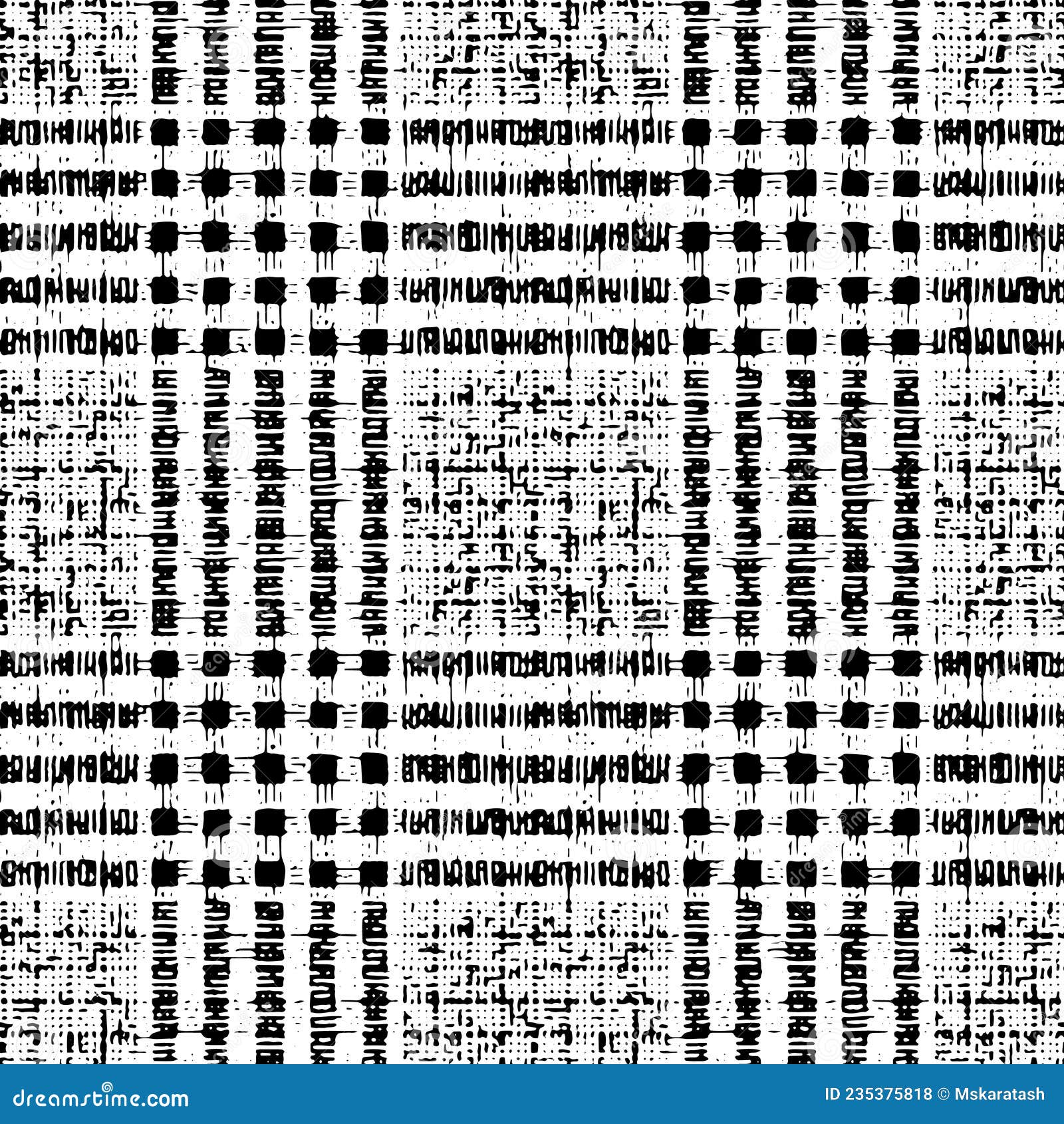 Seamless Distressed Square Texture Pattern Vector for Decoration. Dirty ...