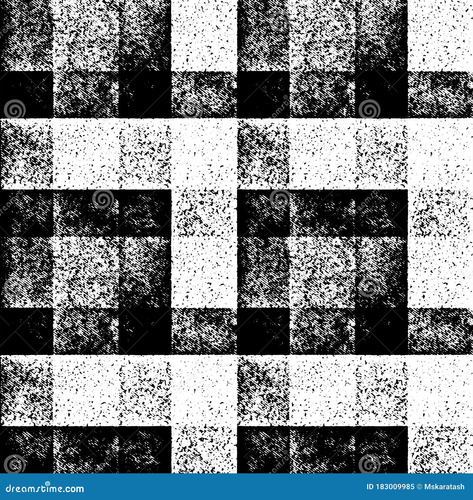 Full Seamless Halftone Distressed Square Shapes Pattern Texture Vector ...