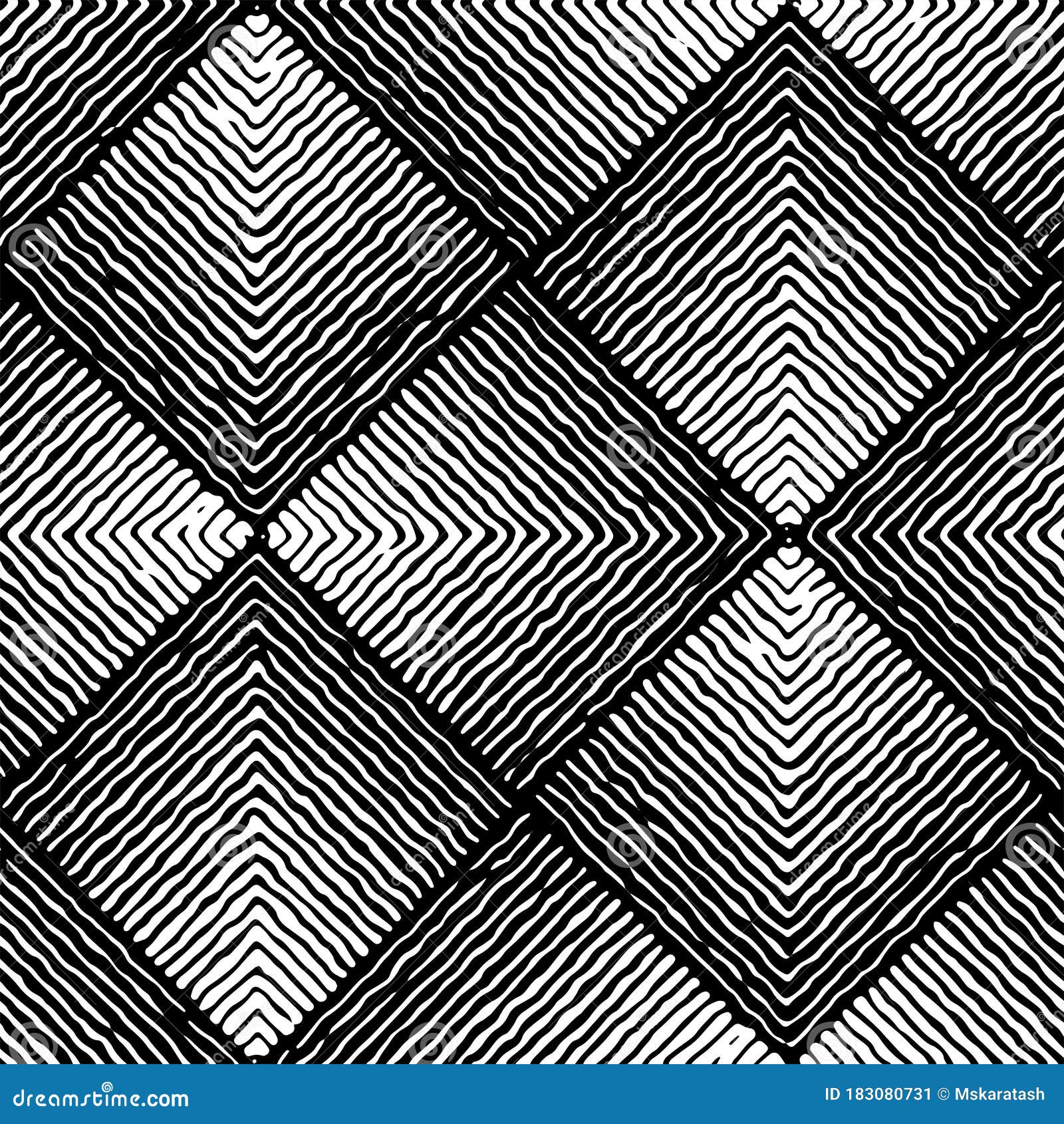 Full Seamless Modern Abstract Pattern Vector. Classic Black and White ...