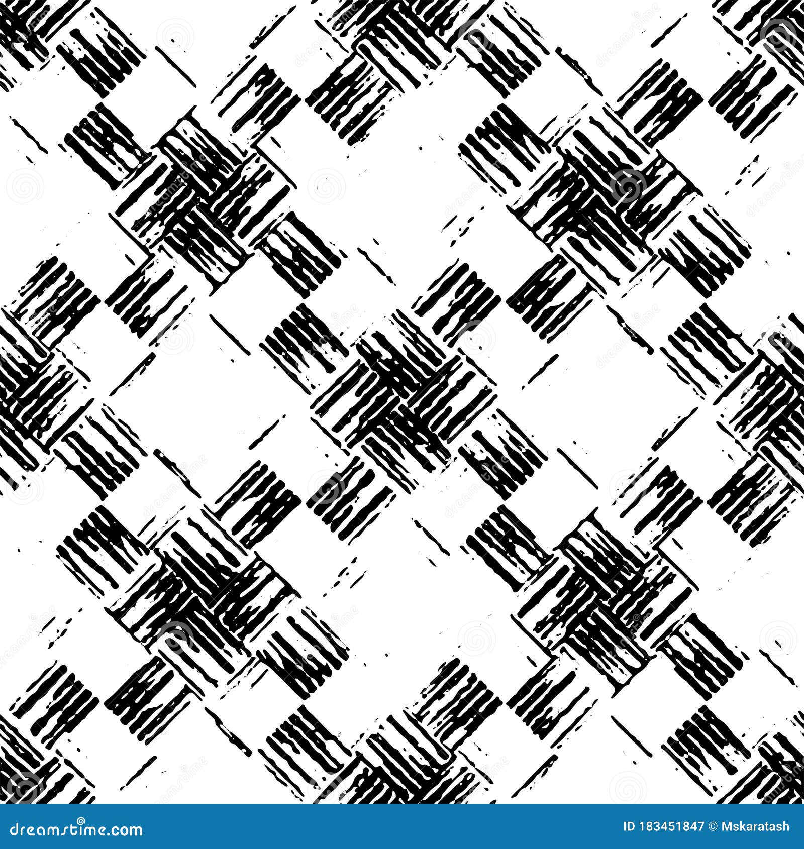Full Seamless Modern Abstract Pattern Vector. Classic Black and White ...