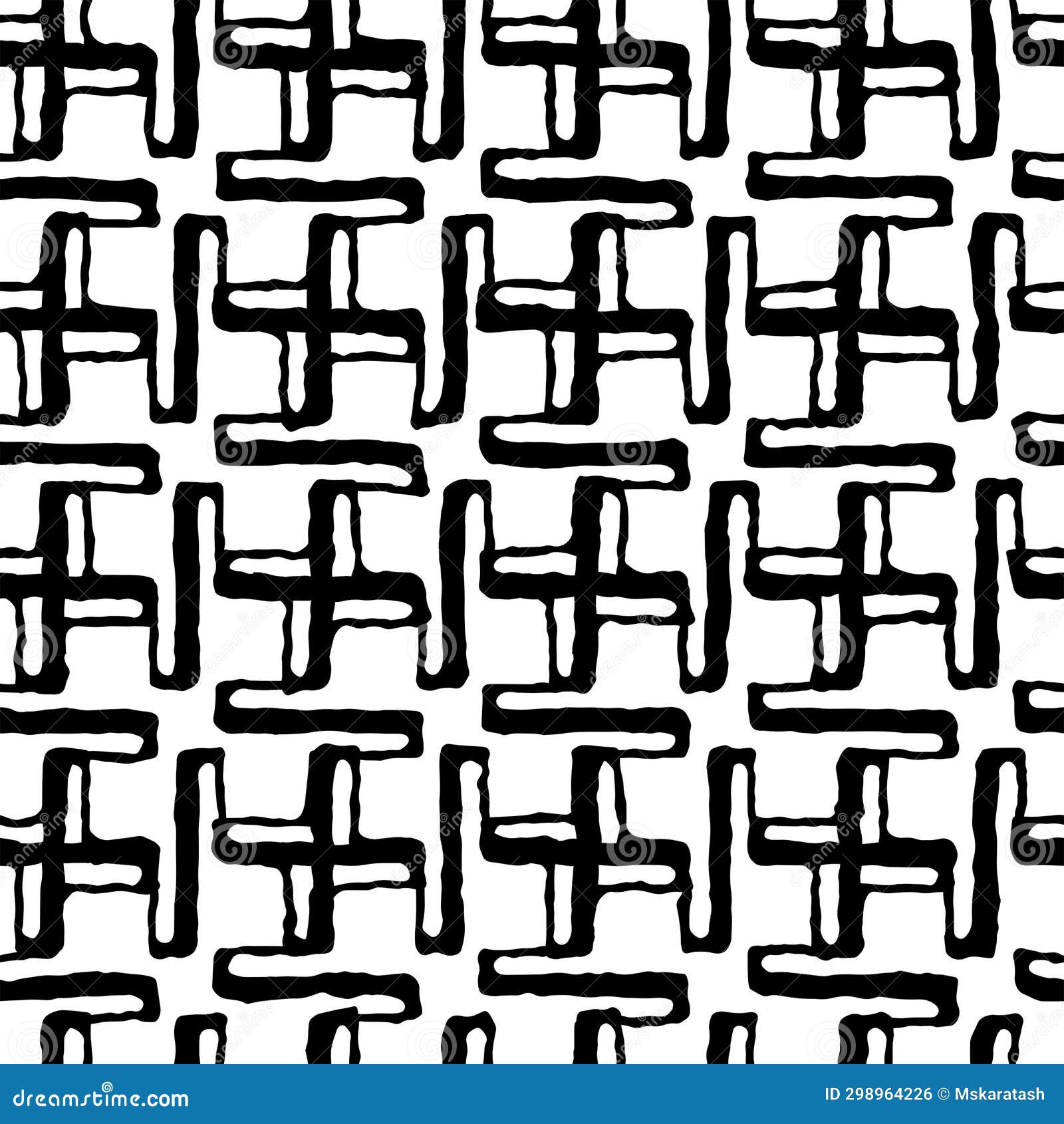 Seamless Modern Geometric Texture Pattern for Decor and Textile. Black ...