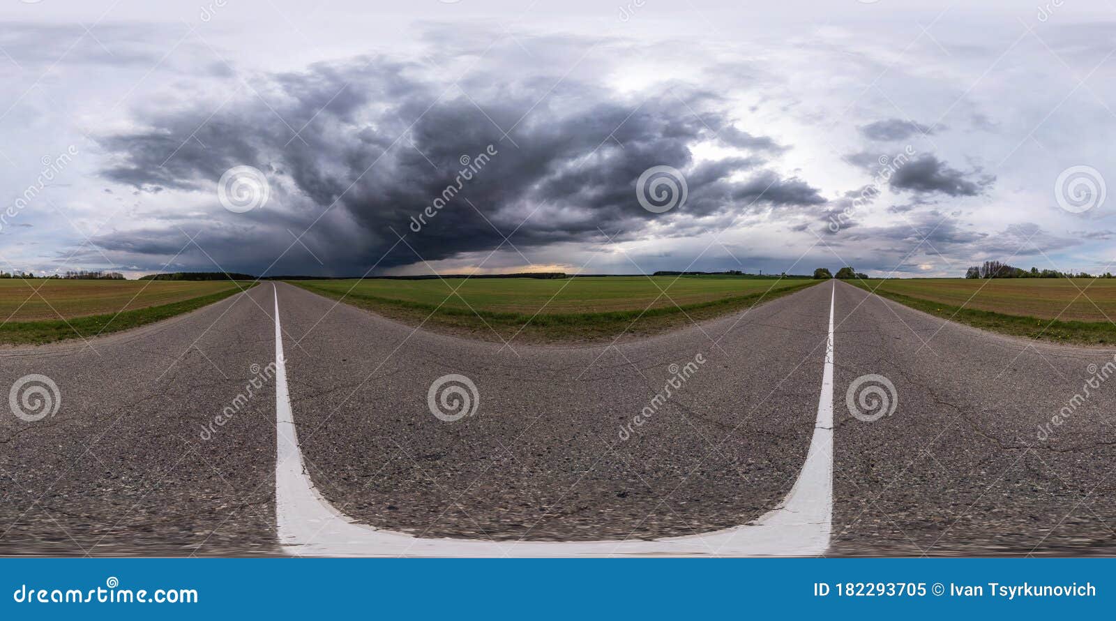 Full Seamless Spherical Hdr Panorama 360 Degrees Angle View on Asphalt ...