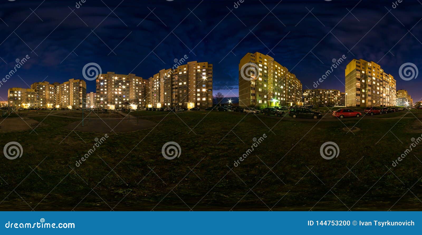 Full Seamless Spherical Hdri Night Panorama 360 Degrees Angle View ...