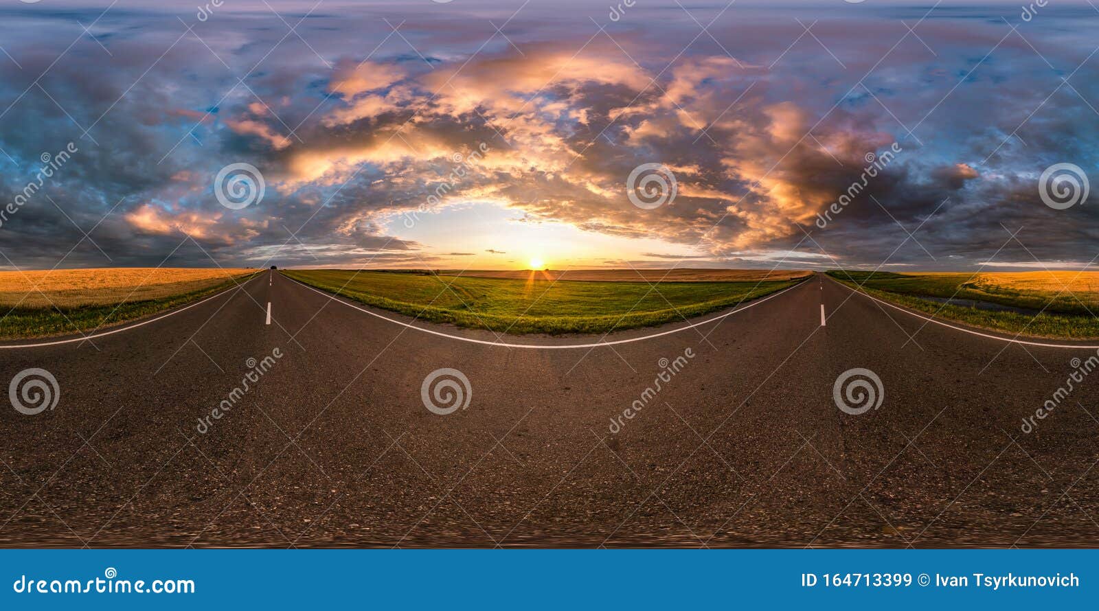 Full Seamless Spherical Hdri Panorama 360 Degrees Angle View on Asphalt ...