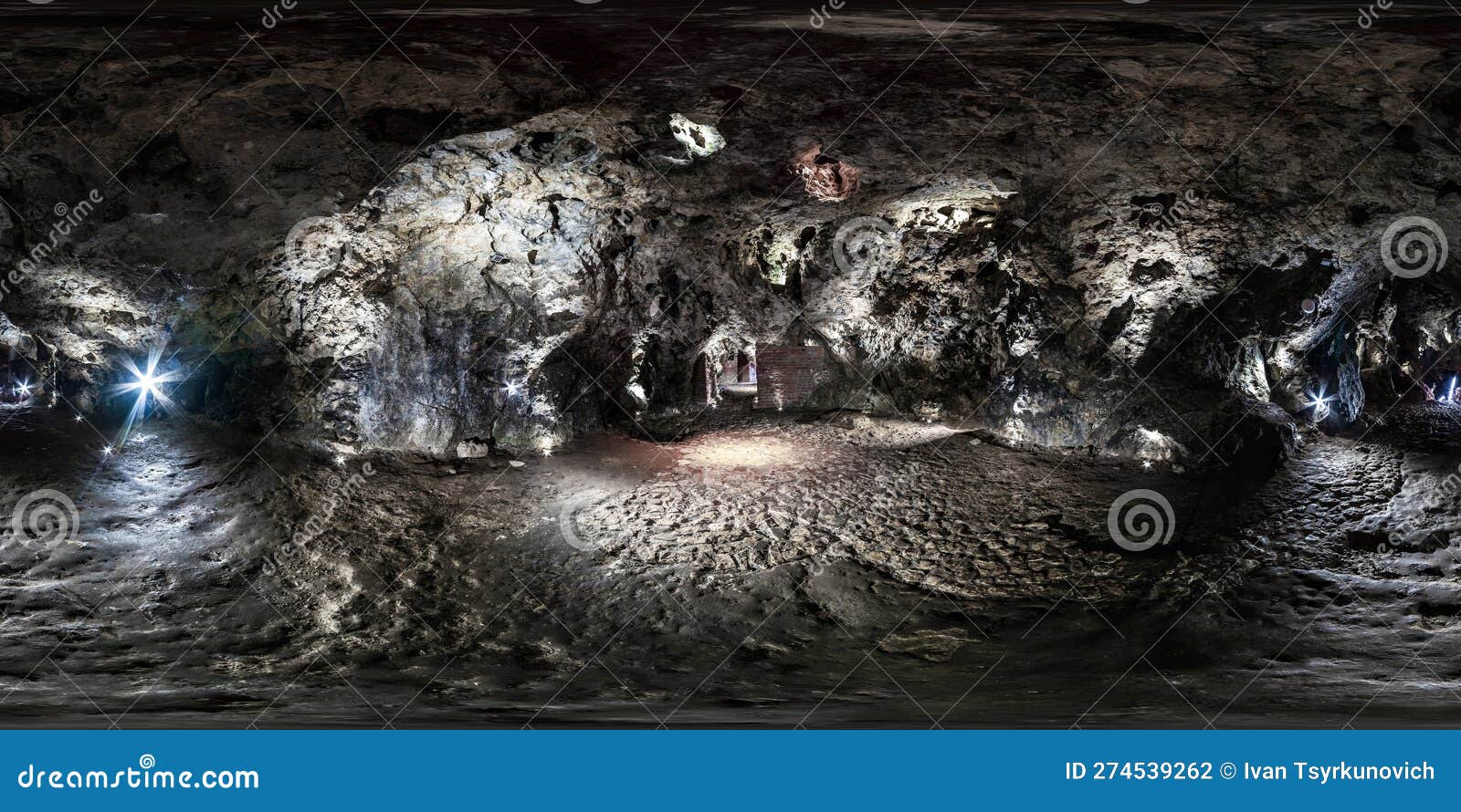 Full Seamless Spherical Hdri 360 Panorama Inside Underground Dragon Pit ...