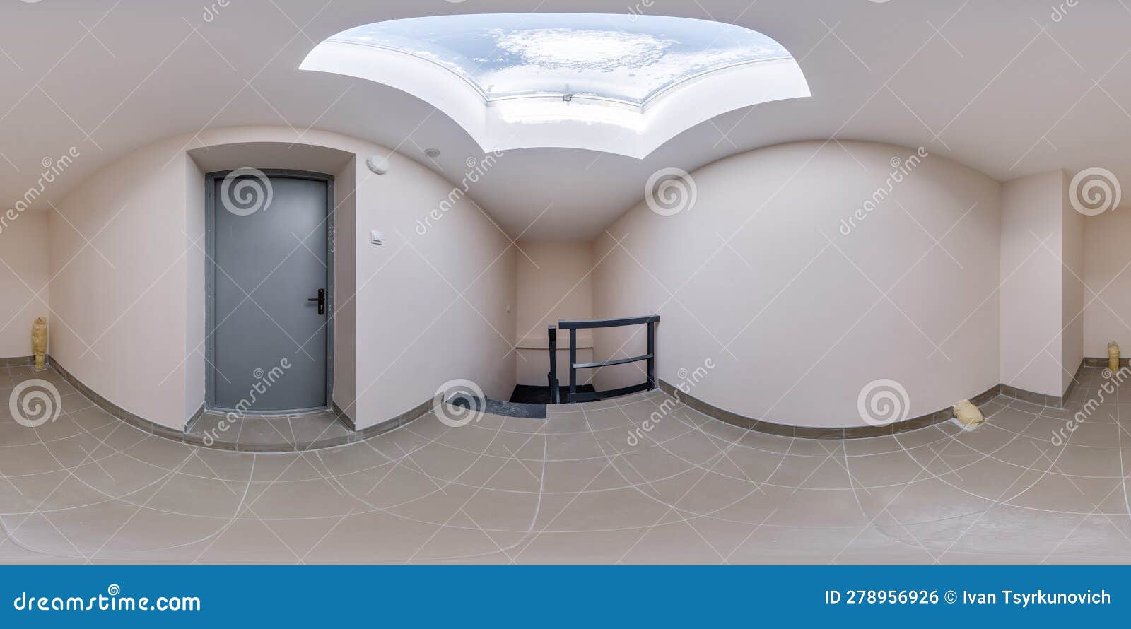 Full Seamless Spherical Hdri 360 Panorama in Interior of Small Empty ...