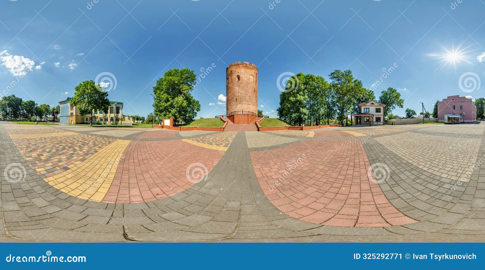 Full Seamless Spherical Hdri 360 Panorama on Square Near Ancient Red ...