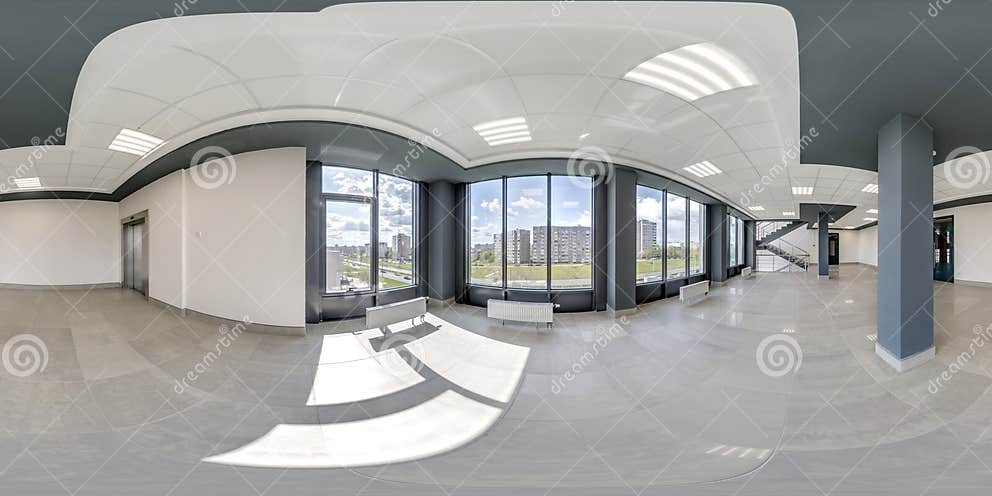 Full Seamless Spherical Hdri 360 Panorama View in Empty Modern Hall ...