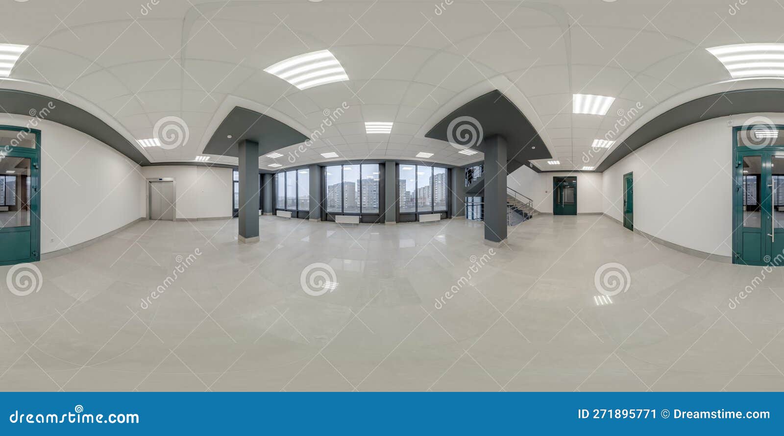 Full Seamless Spherical Hdri 360 Panorama View in Empty Modern Hall ...