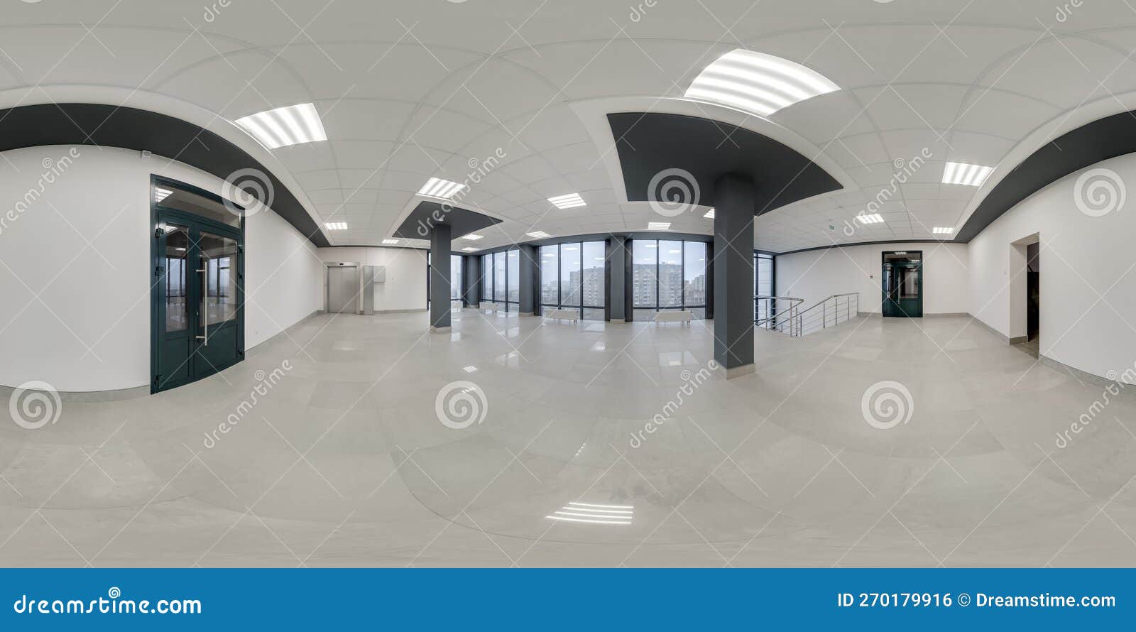 Full Seamless Spherical Hdri 360 Panorama View in Empty Modern Hall ...