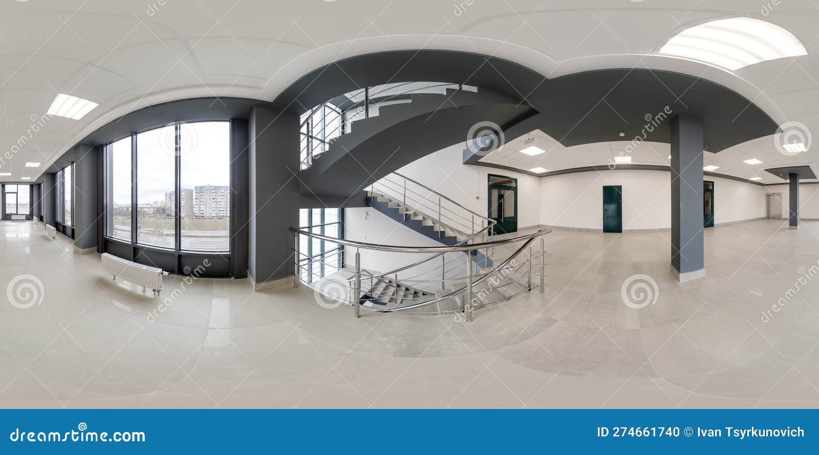 Full Seamless Spherical Hdri 360 Panorama View in Empty Modern Hall ...